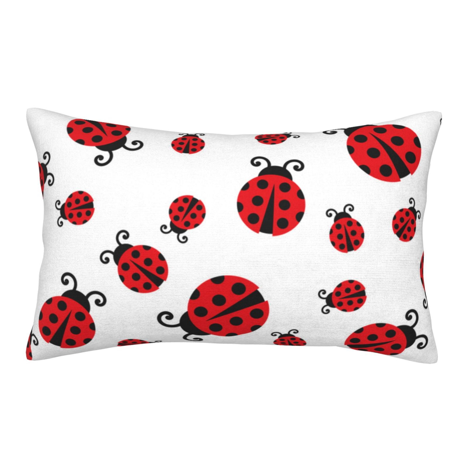 Qekee Fly Flying Ladybug Print Fuzzy Pillows Cover, Pillow Case with ...