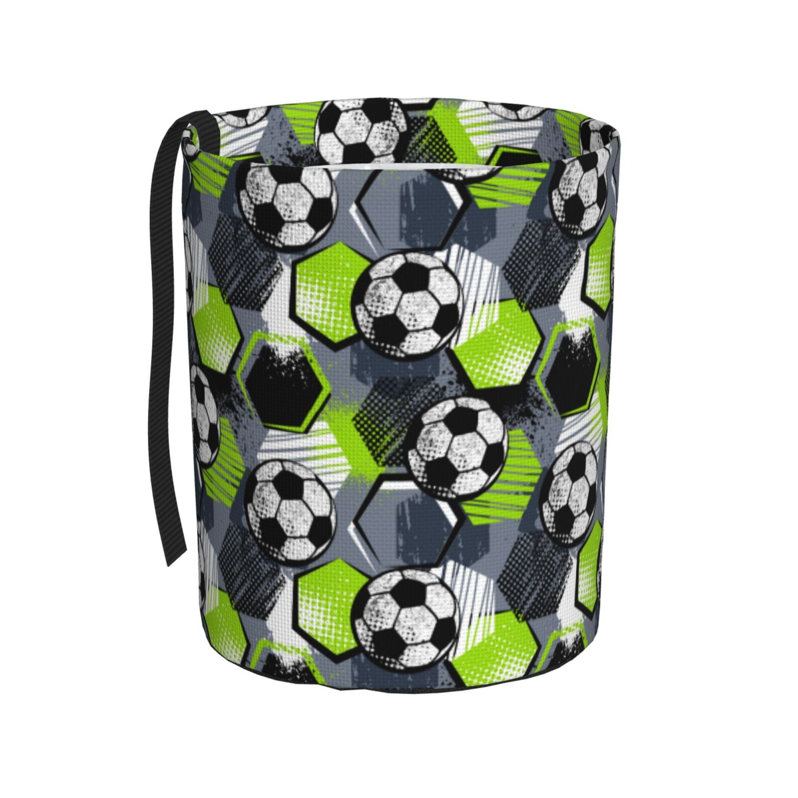 Qekee Football Print Automotive Waterproof Portable Collapsible Trash ...