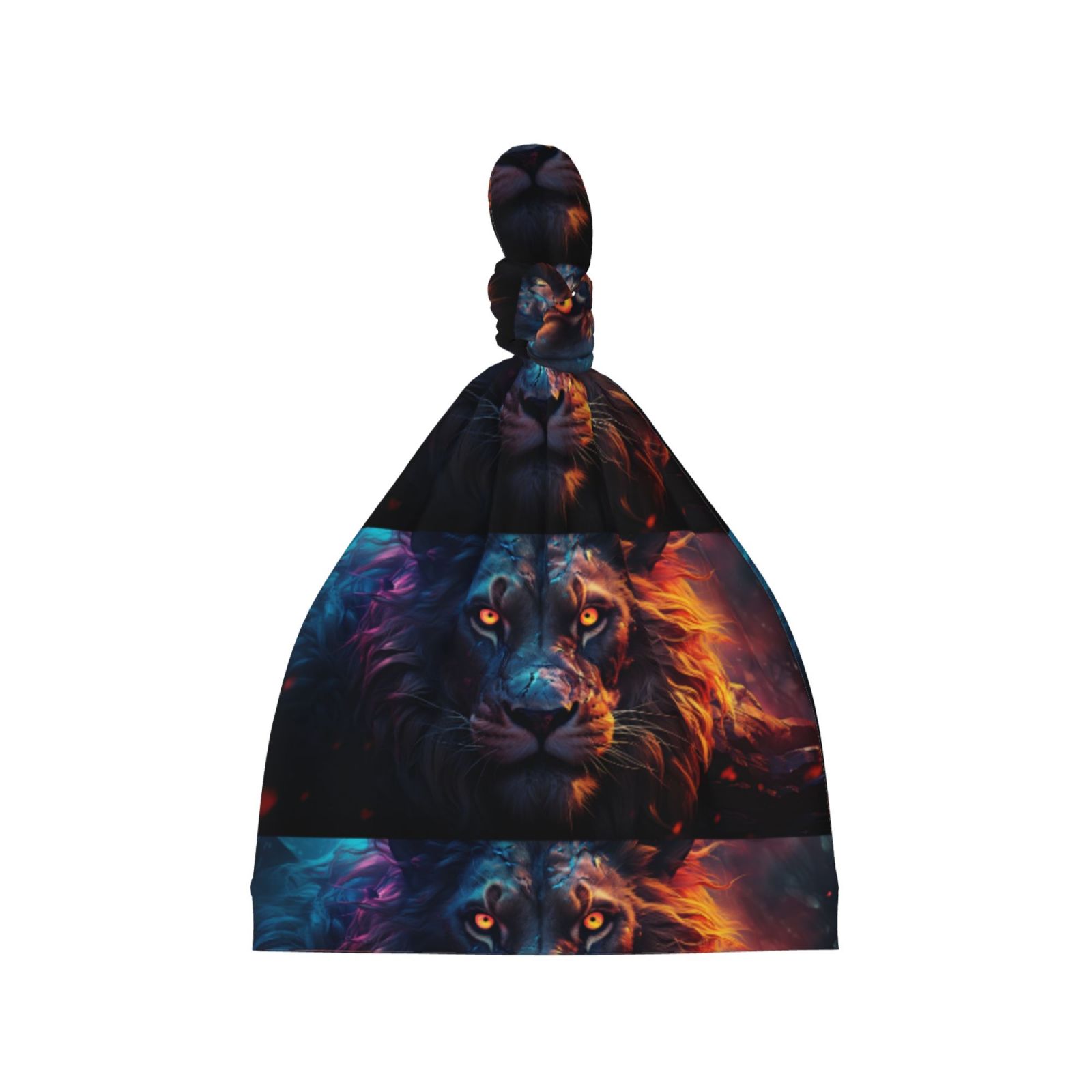 Qekee Forest Cool Lion Print Newborn Baby Hospital Hat for Boy/Girl ...