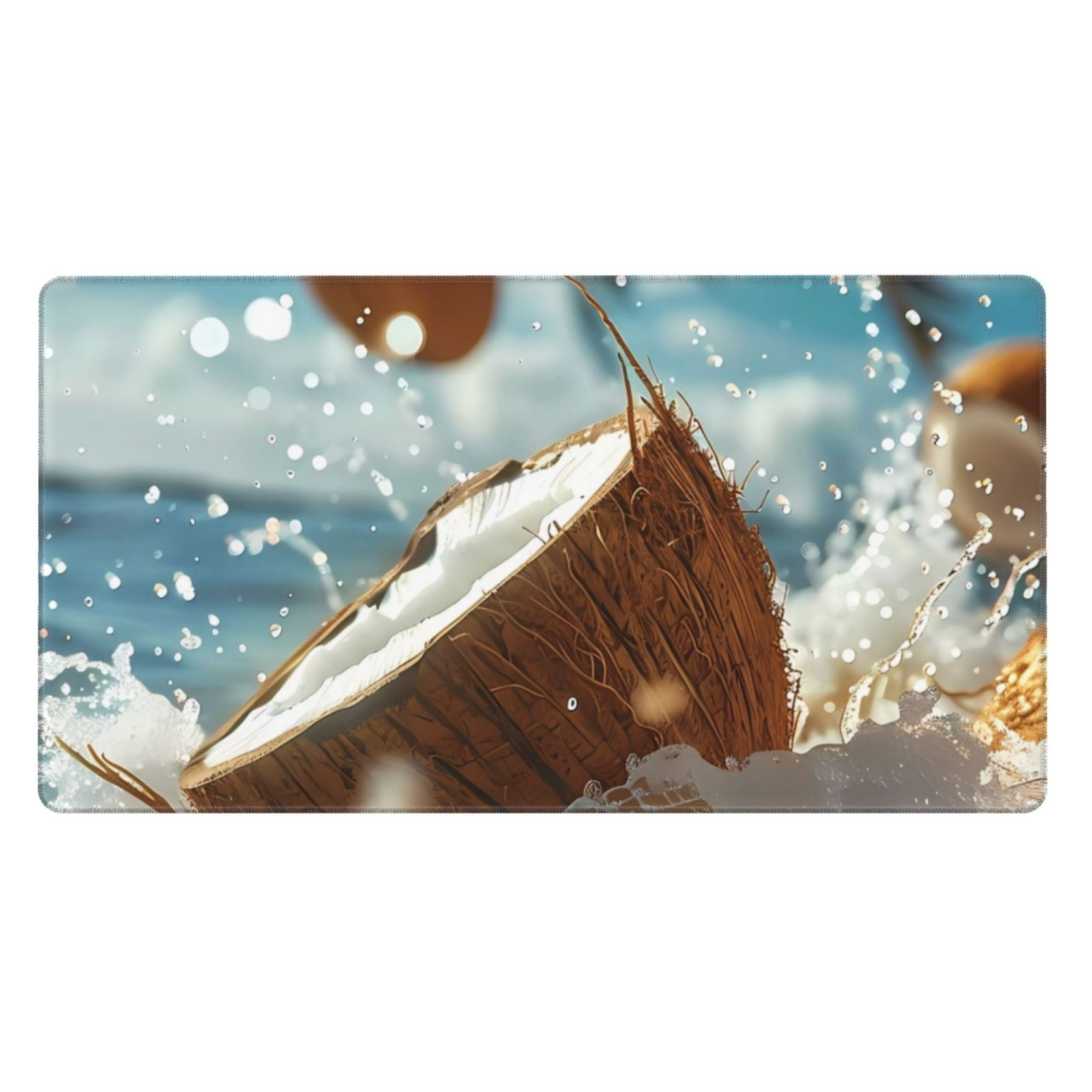 Qekee Fresh Coconut Splash Print Desk Pad Protector,Mouse Pad,Office ...