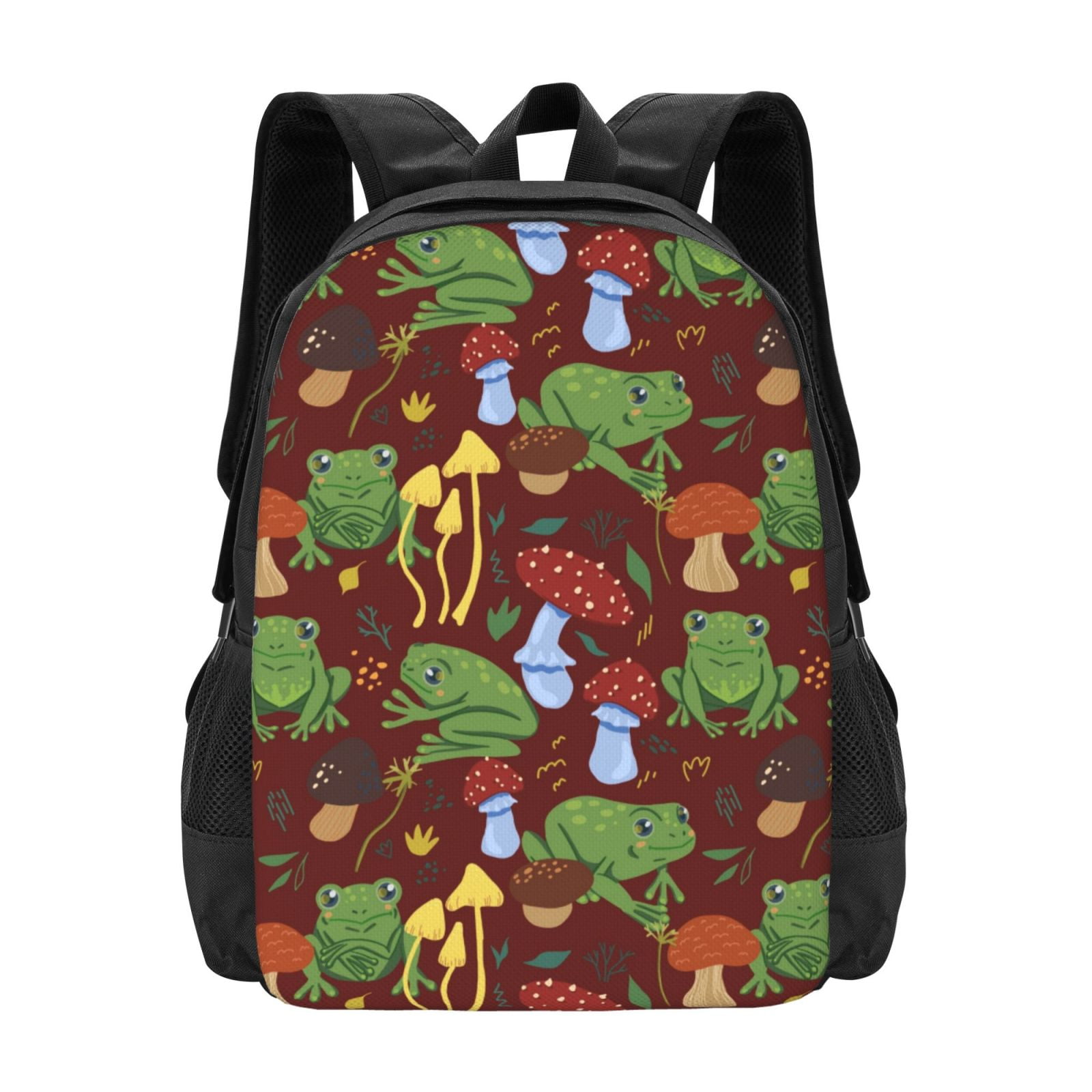 Qekee Frogs and Mushrooms for Travel Laptop Backpack for womem and men ...