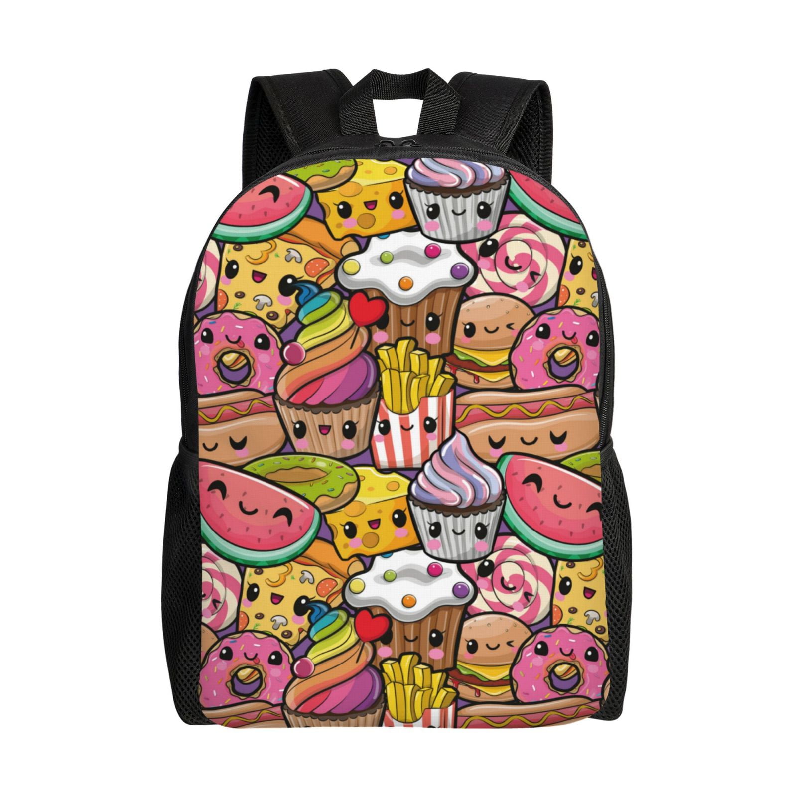 Qekee Fruit-Flavored Ice-Cream print Travel Backpack for women and men ...