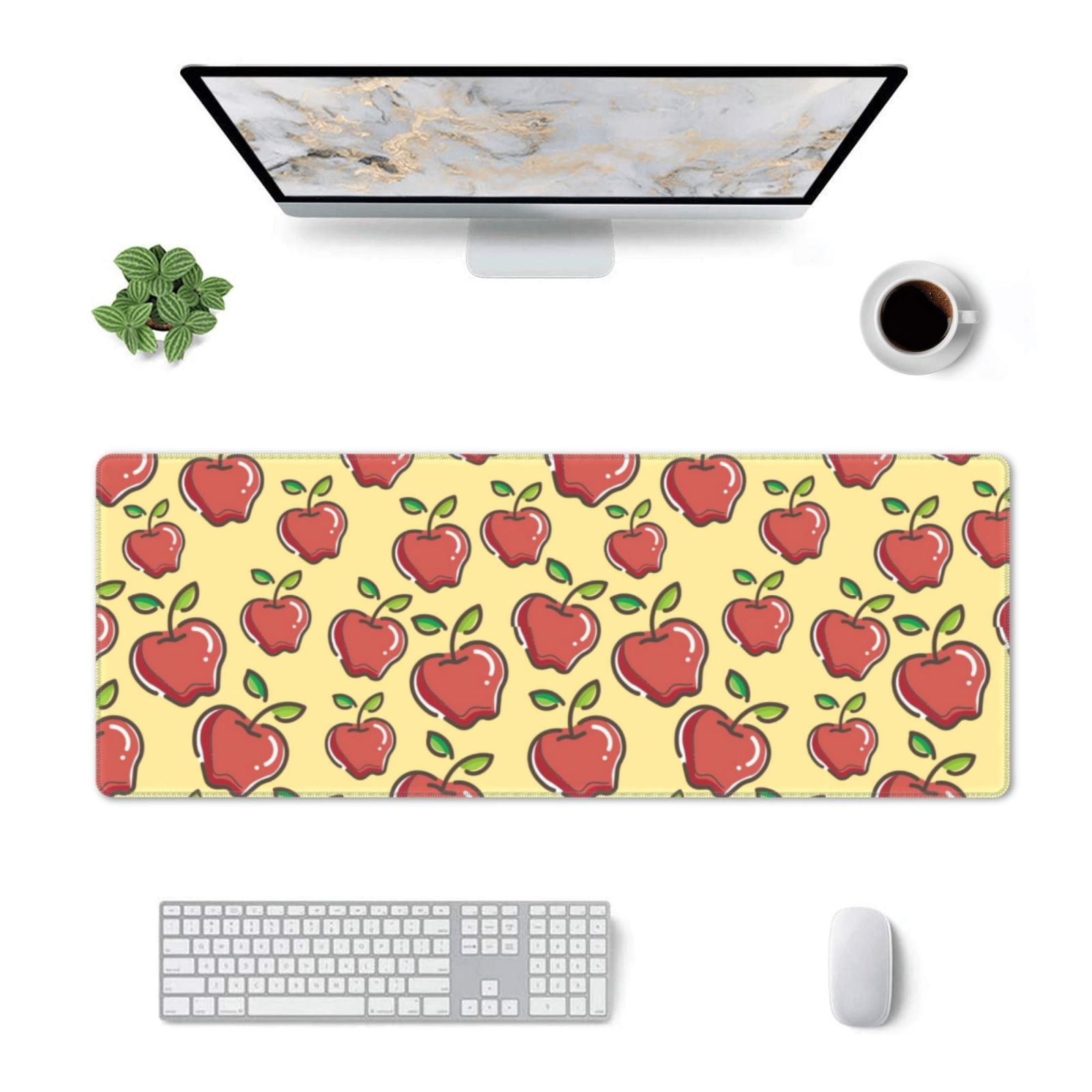 Qekee Fruit Print Mouse Pad,Desk Pad Protector,Office Desk Mat,Desk ...