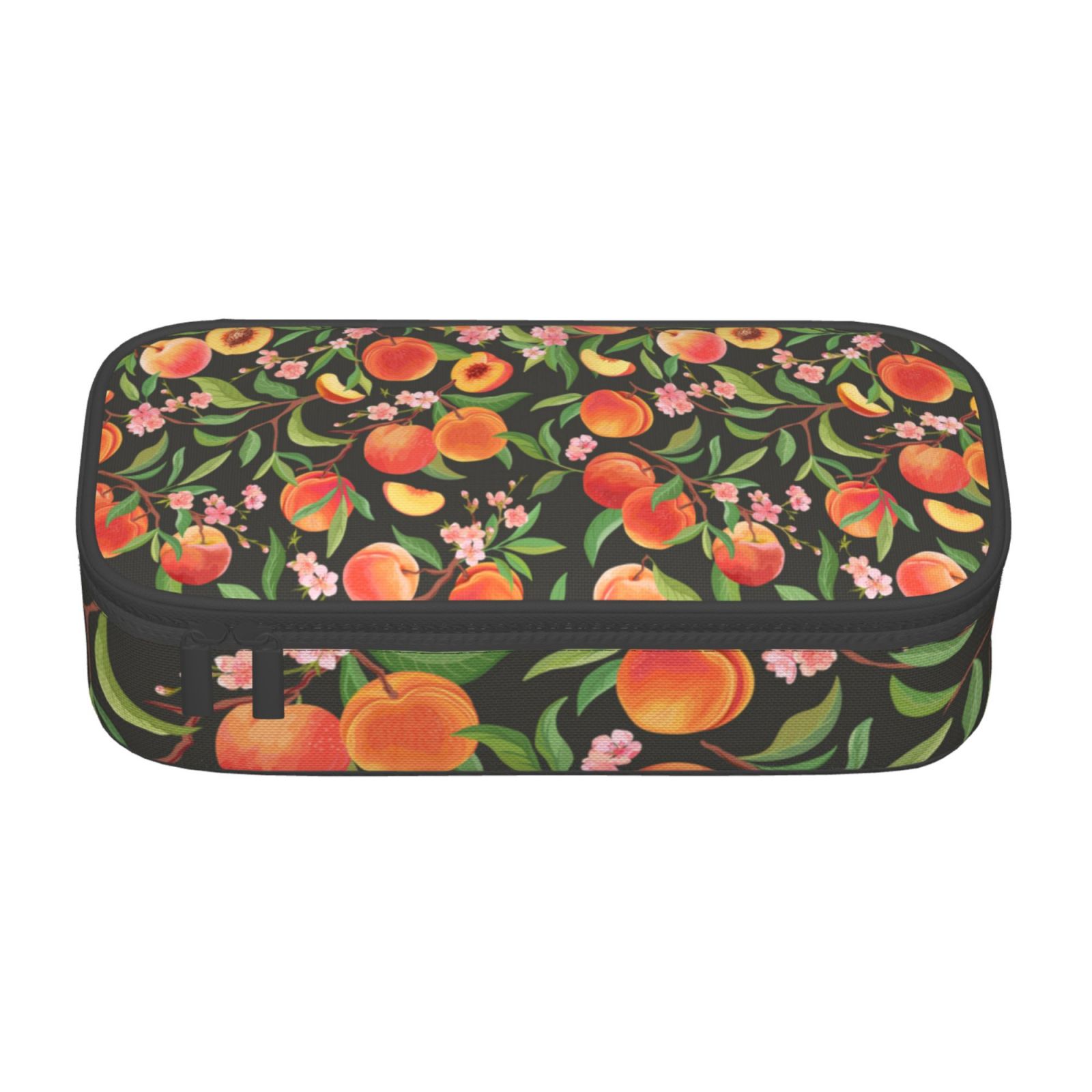 Qekee Fruits Peach print Large Pencil Case, Aesthetic Pen Pouch with ...