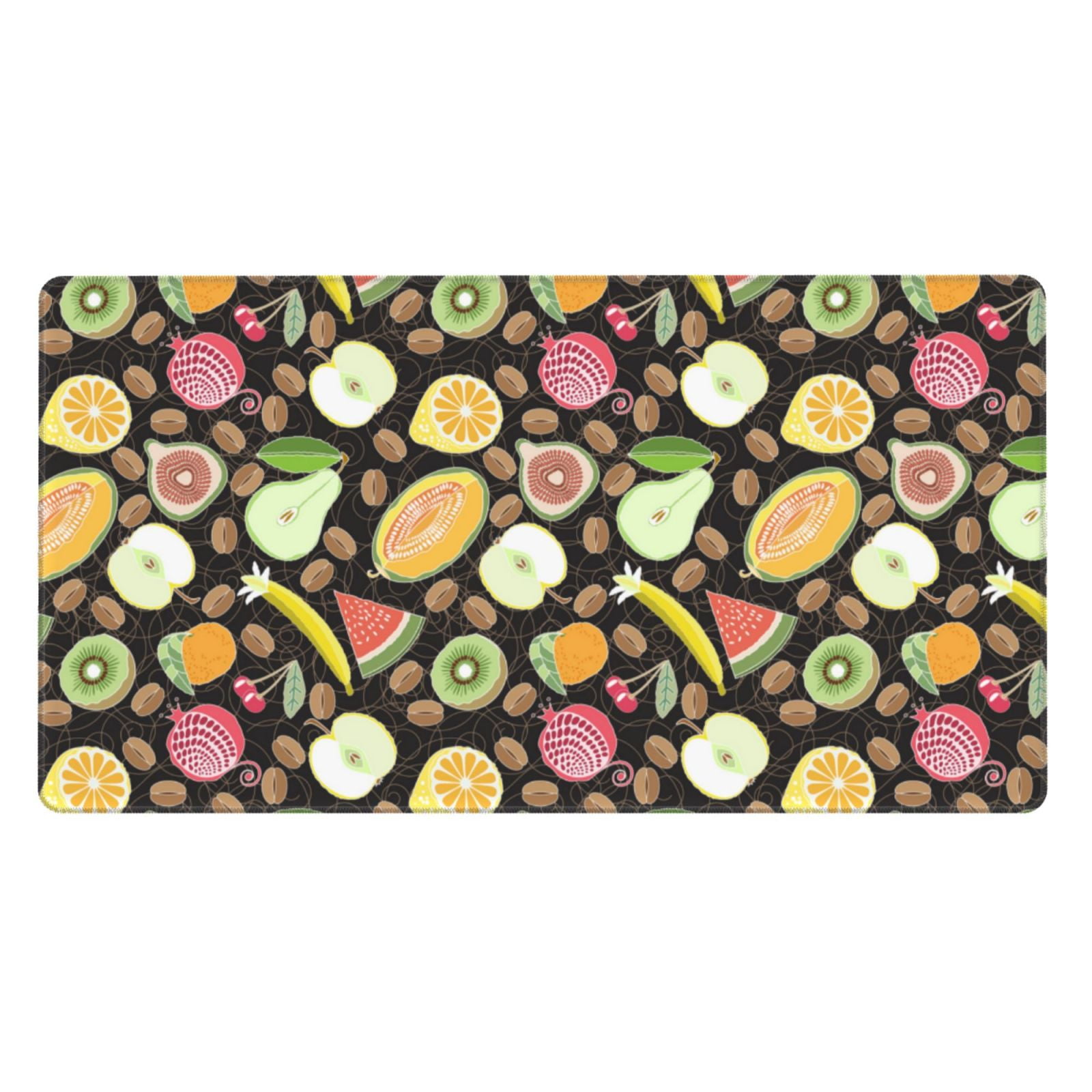 Qekee Fruits Print Desk Pad Protector,Mouse Pad,Office Desk Mat,Desk ...
