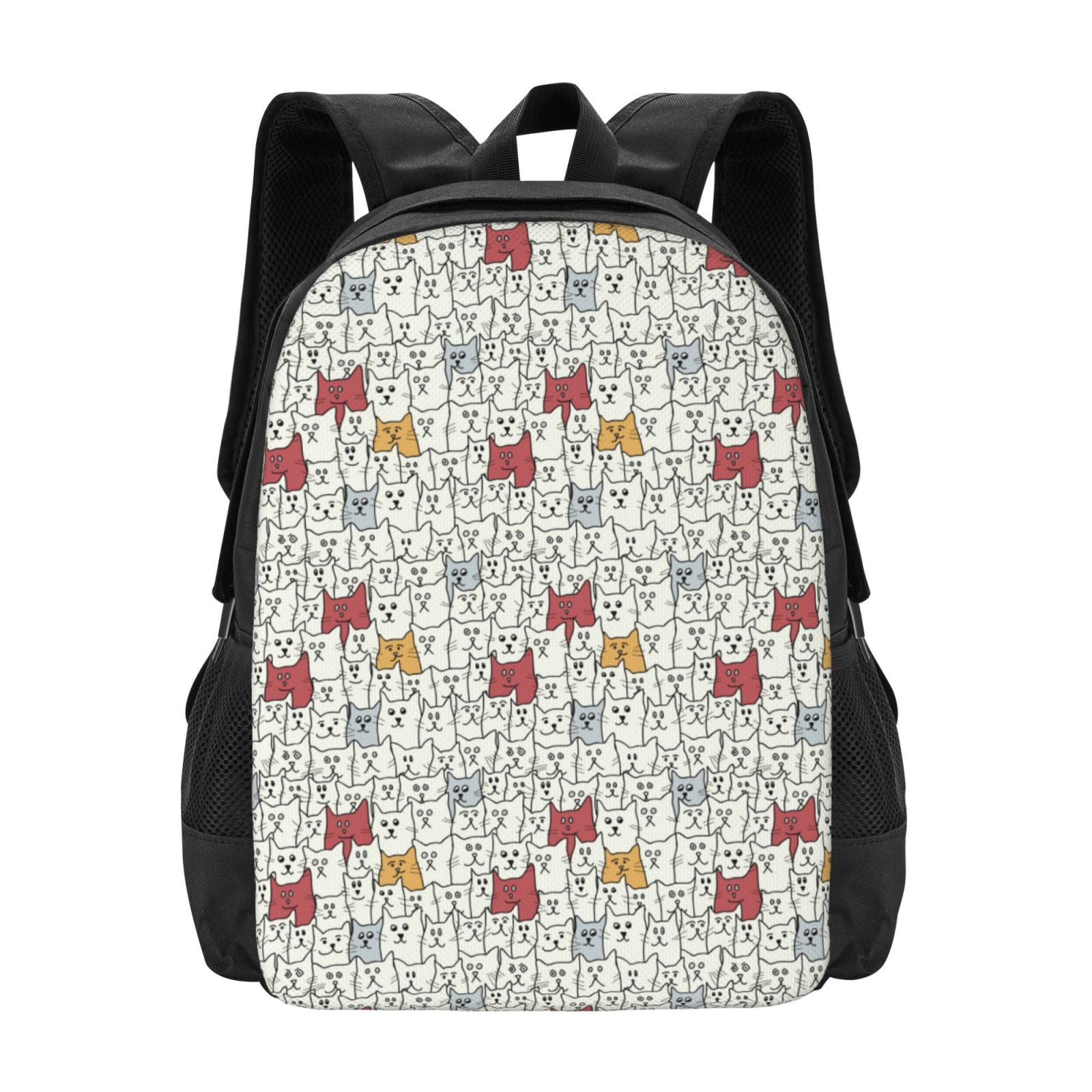 Qekee Funny Cat White for Travel Laptop Backpack for womem and men ...