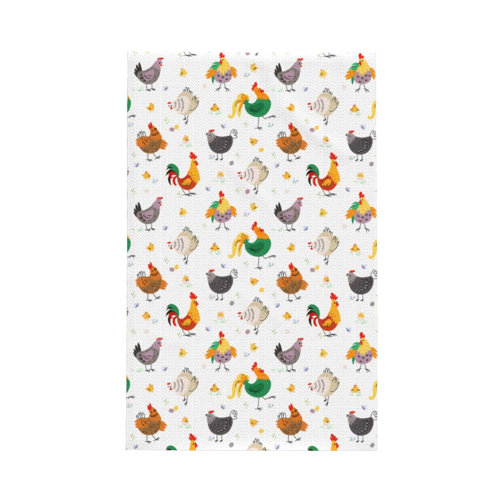 Qekee Funny Chicken Qekee {designName} Patten Kitchen Towels, Dish ...