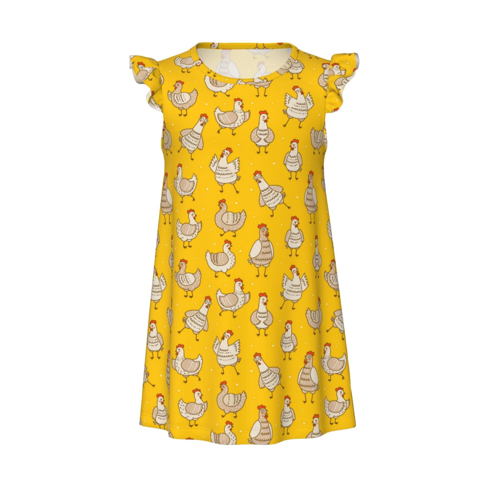Qekee Funny Chicken for Girls Nightgowns, Princess Pajama Dresses for ...