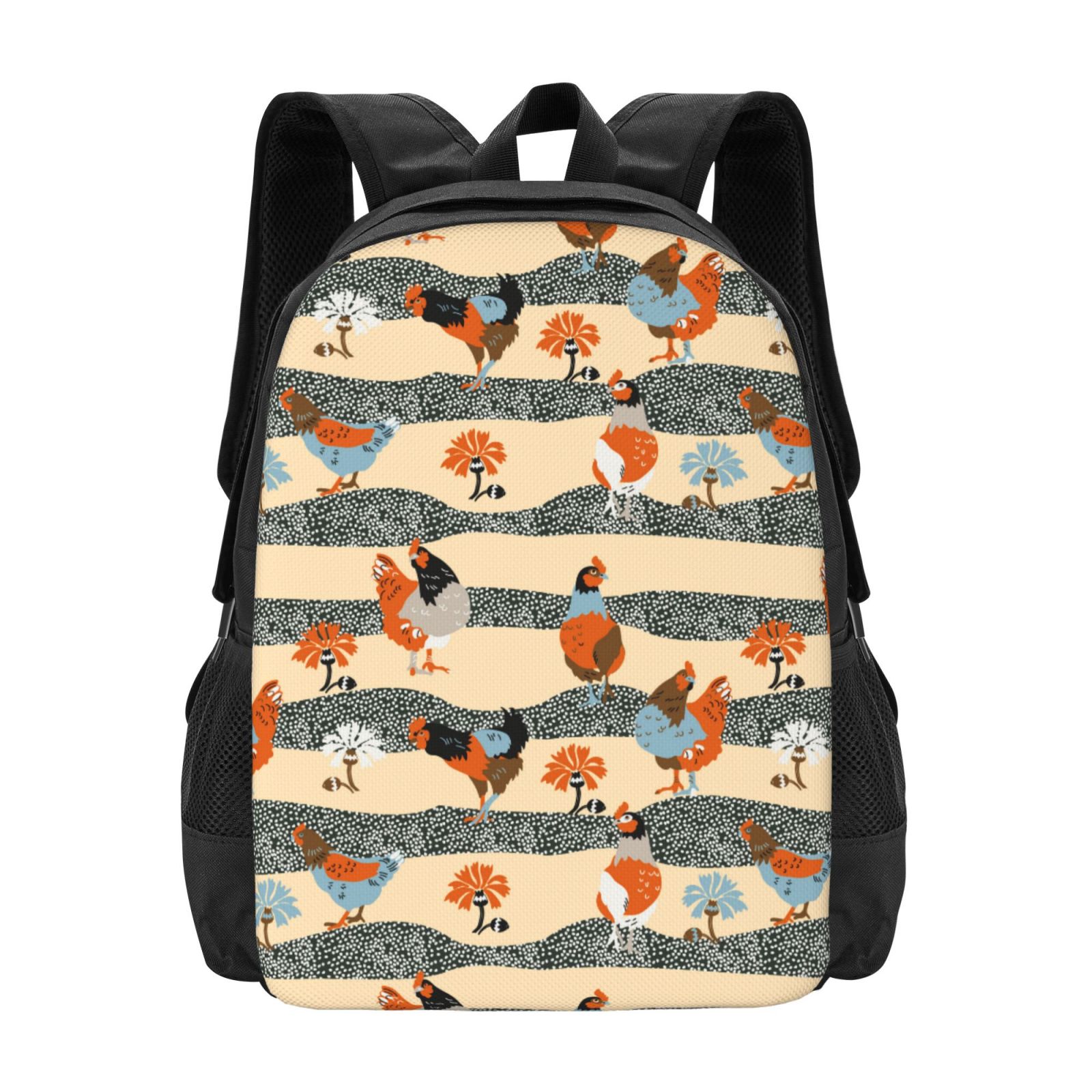 Qekee Funny Chicken for Travel Laptop Backpack for womem and men ...