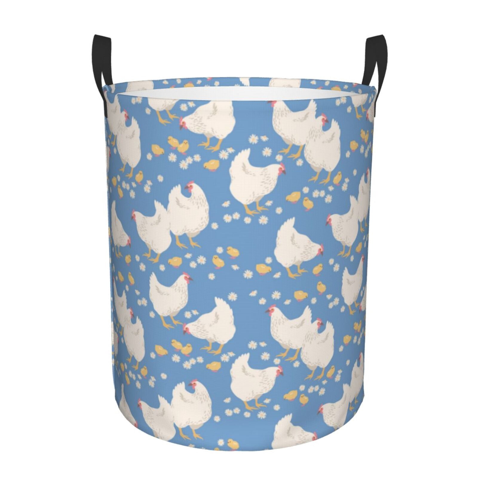 Qekee Funny Chicken print Laundry Hamper Basket, Hamper Basket for ...