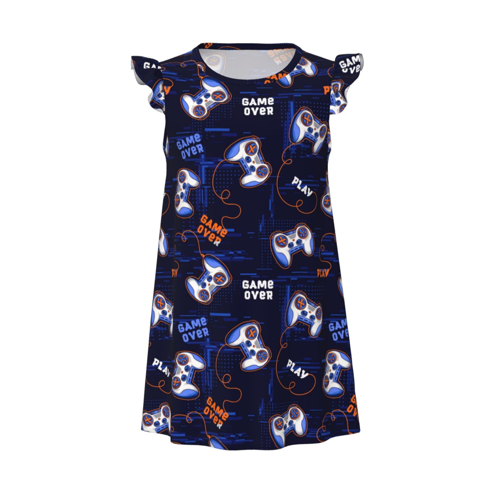 Qekee Game Pads for Girls Nightgowns, Princess Pajama Dresses for Girls ...