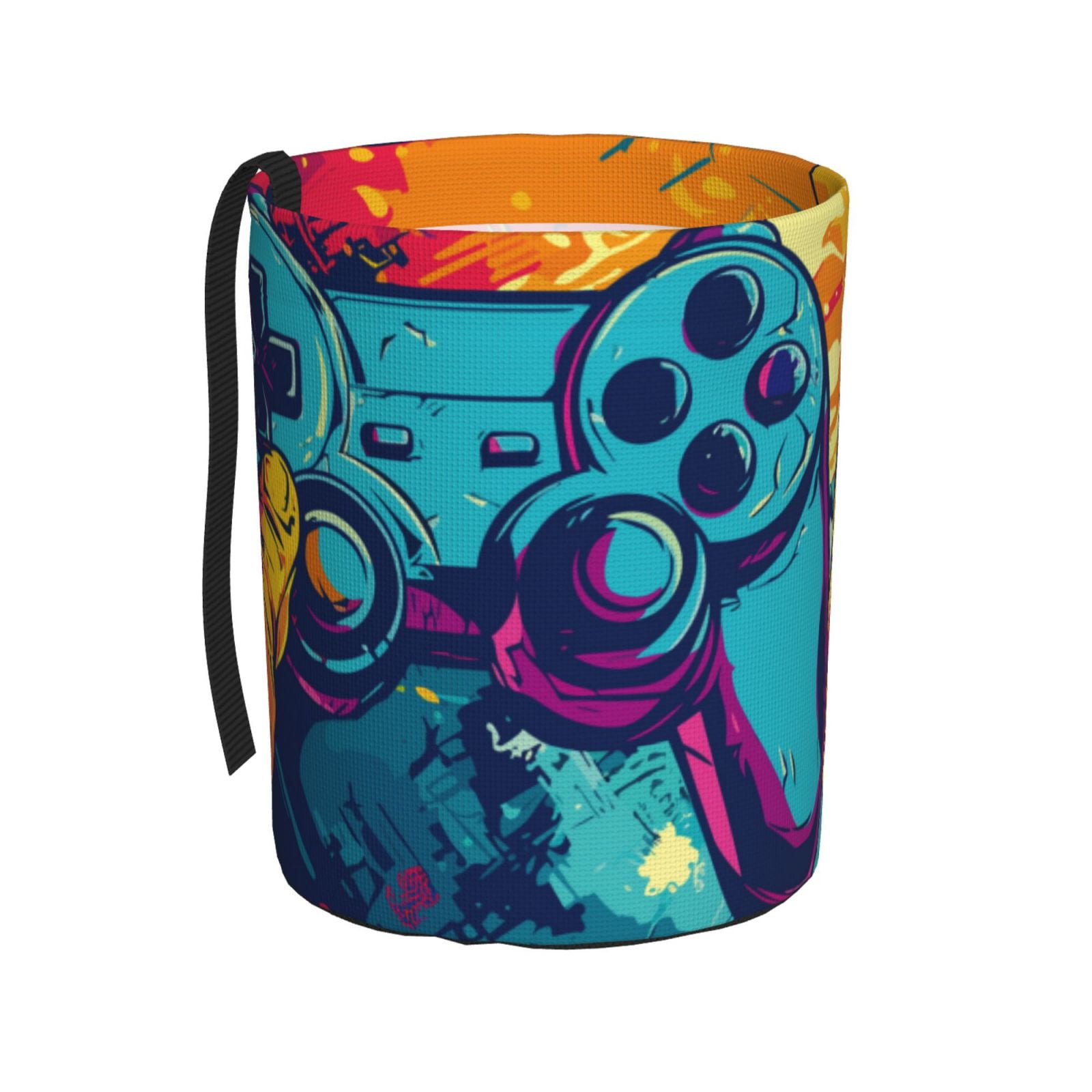 Qekee Gaming Print Automotive Waterproof Portable Collapsible Trash Can ...