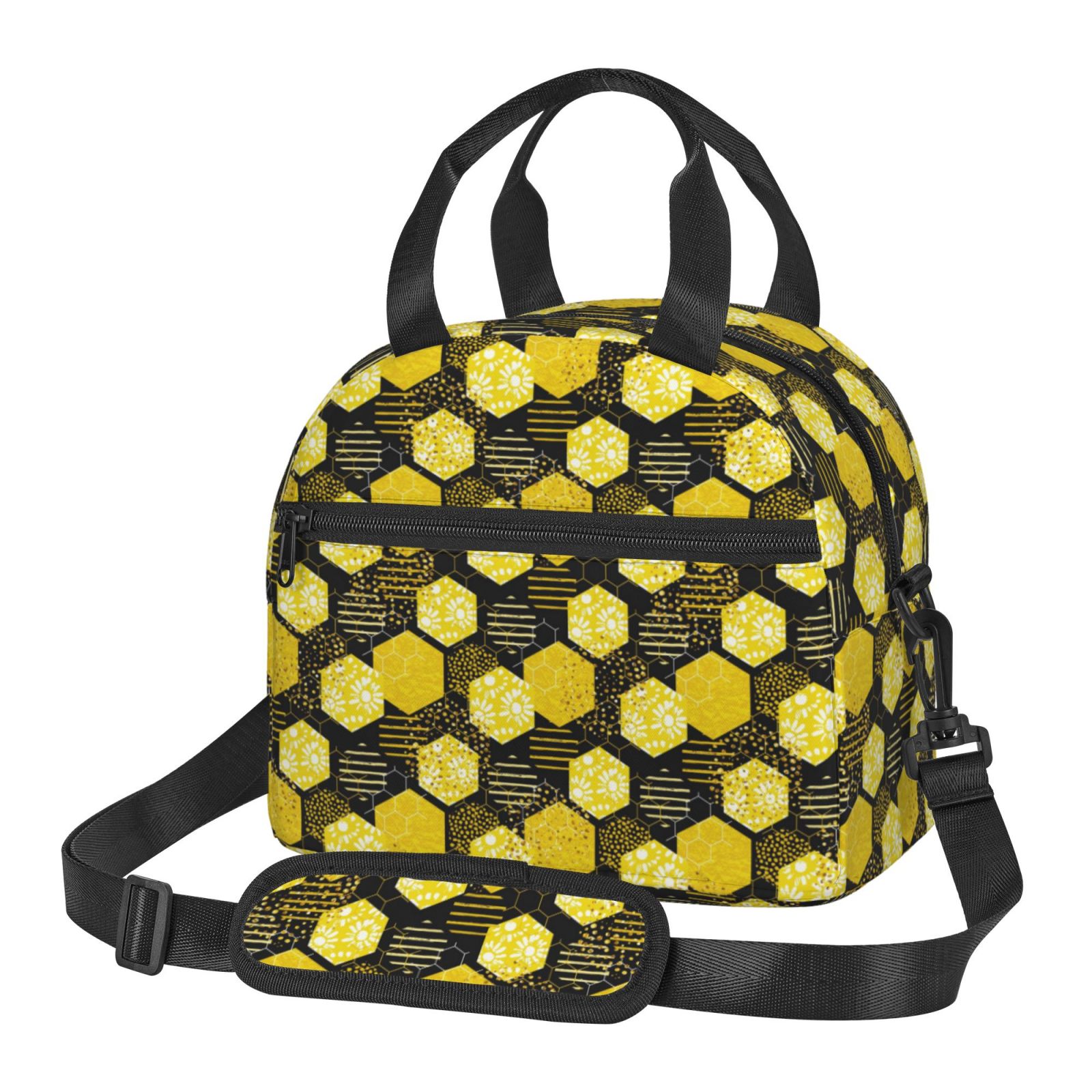 Qekee Geometric Pattern with Bee for Lunch Box for Women and men ...