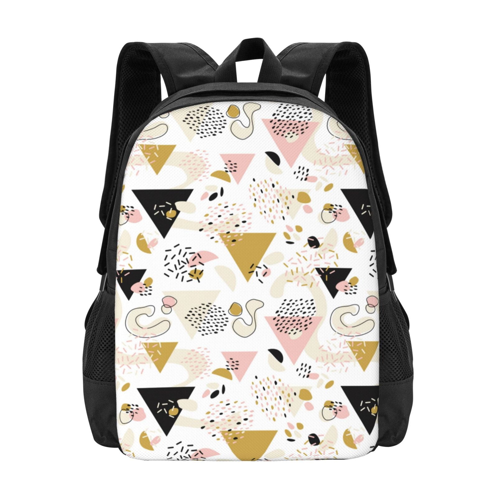 Qekee Geometric Triangle for Travel Laptop Backpack for womem and men ...