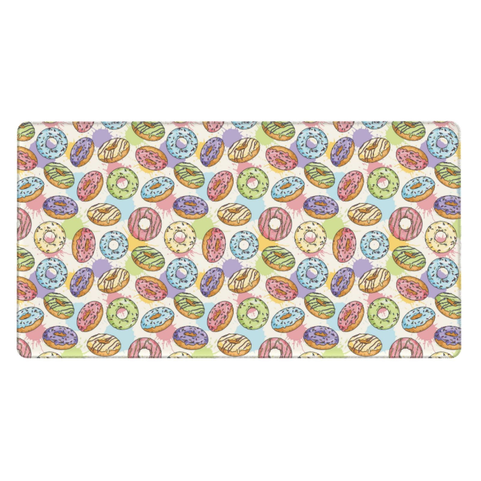 Qekee Glazed Donuts Print Desk Pad Protector,Mouse Pad,Office Desk Mat ...