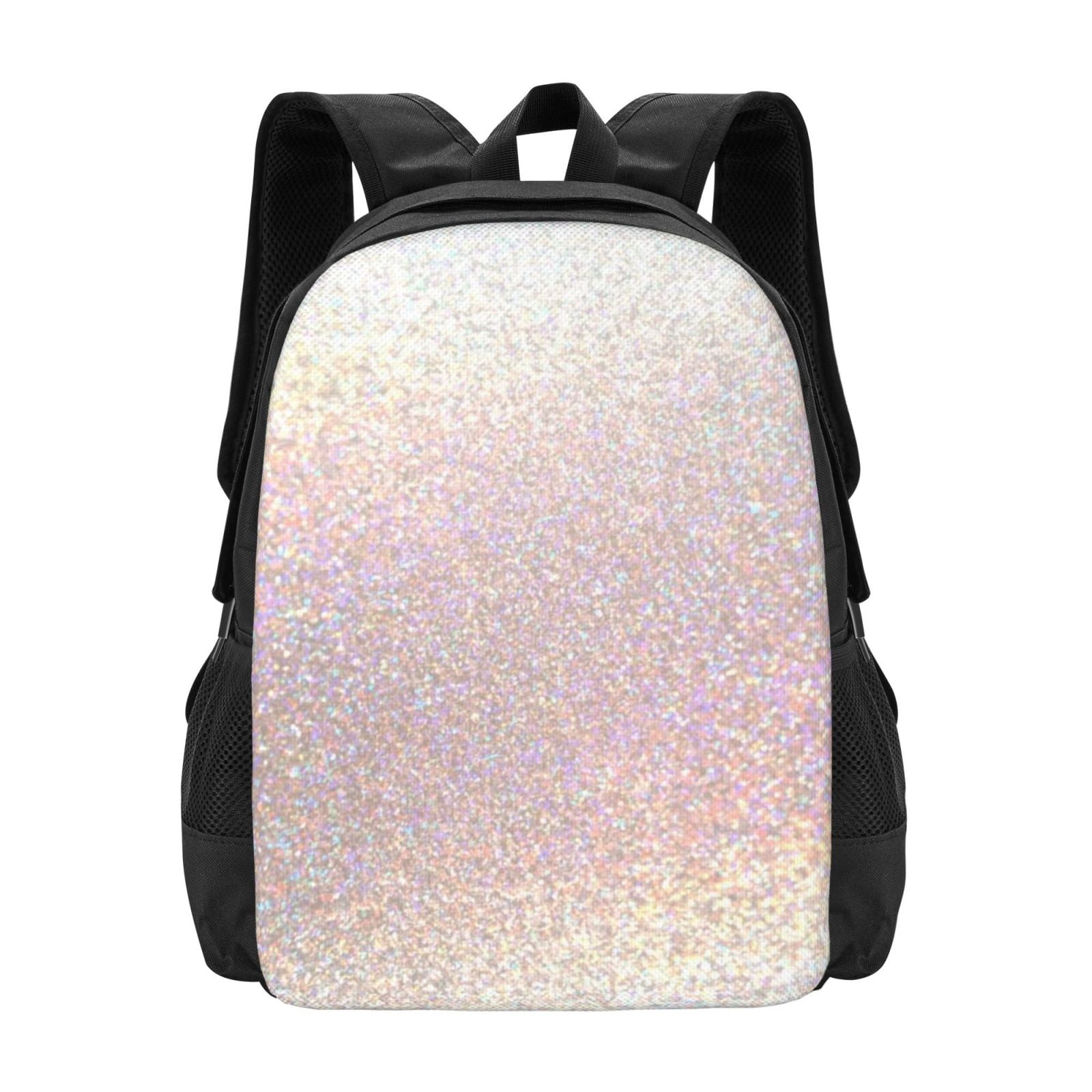 Qekee Glitter Light Pearl for Travel Laptop Backpack for womem and men ...