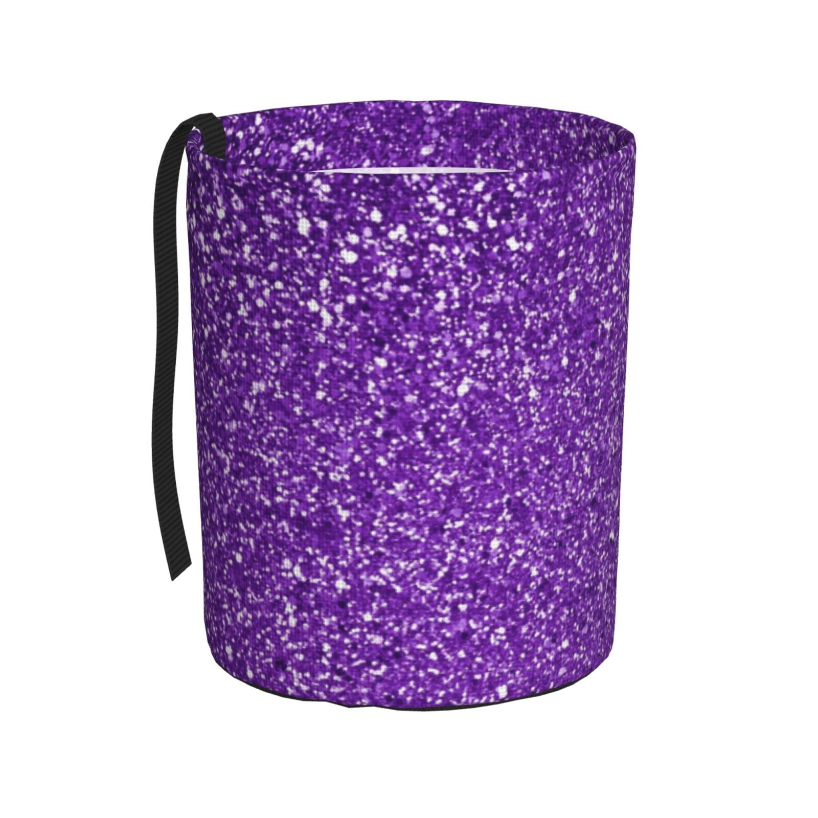 Qekee Glitter Purple Print Automotive Waterproof Portable Collapsible ...