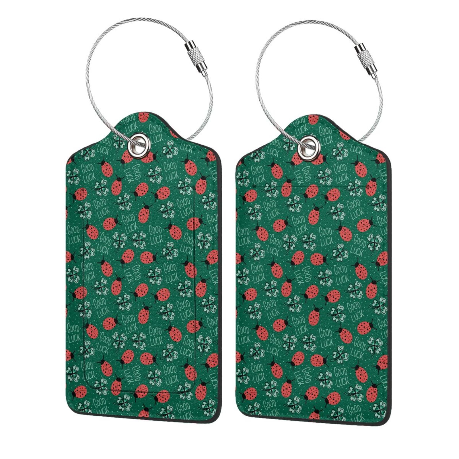 Qekee Good Luck Ladybug Print Luggage Tag for Suitcase,Bag Tag with ...