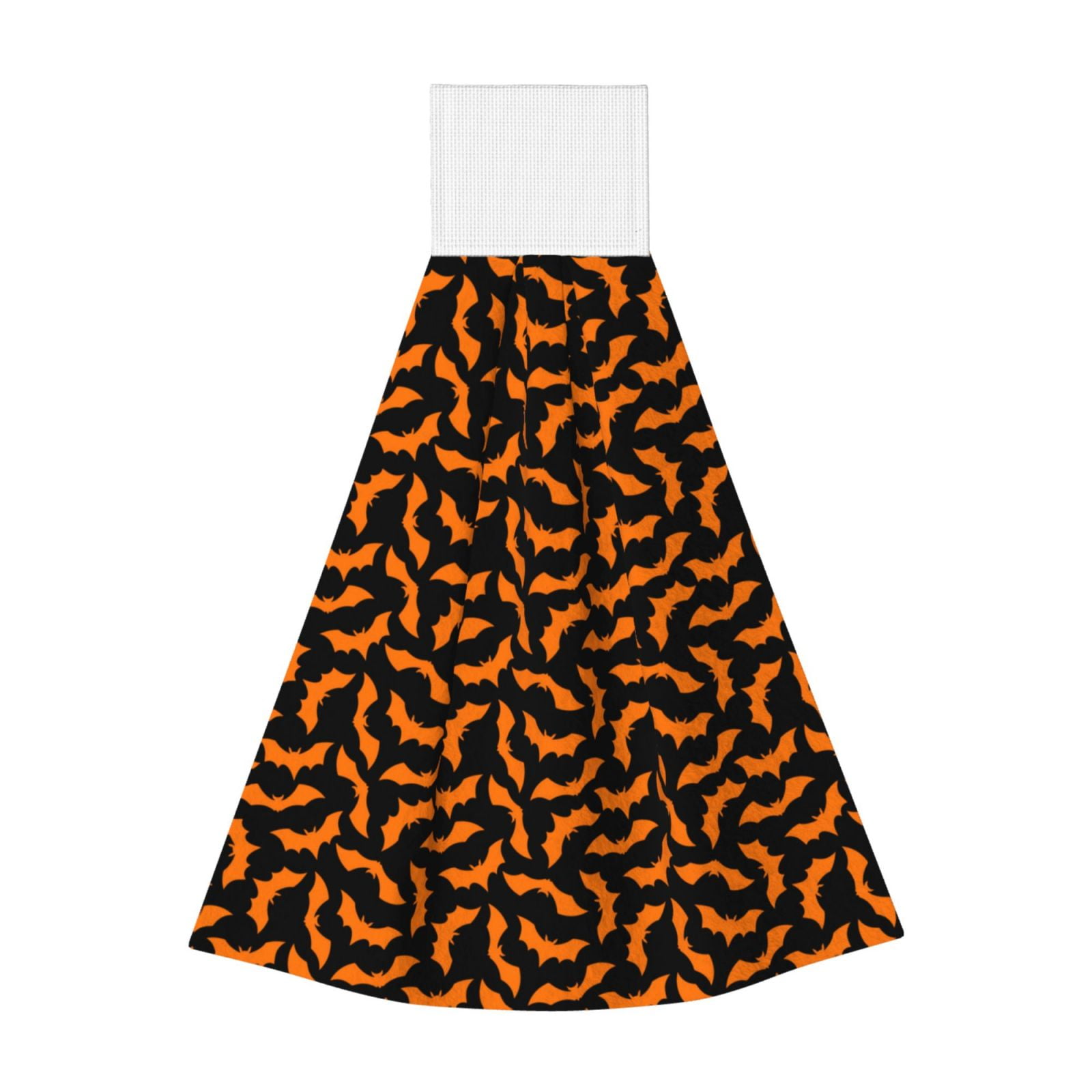 Qekee Halloween Bat Print Hanging Kitchen Towels, Coral Velvet Wipe ...