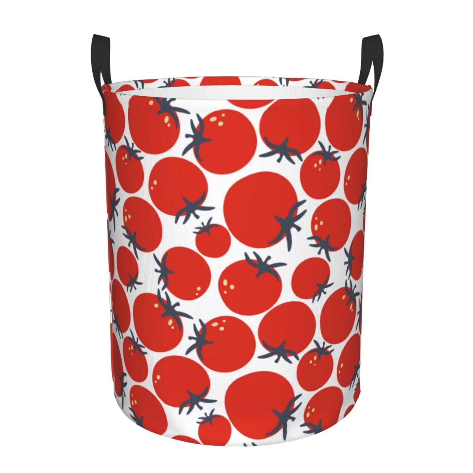 Qekee Hand Drawn Tomatoes print Laundry Hamper Basket, Hamper Basket ...