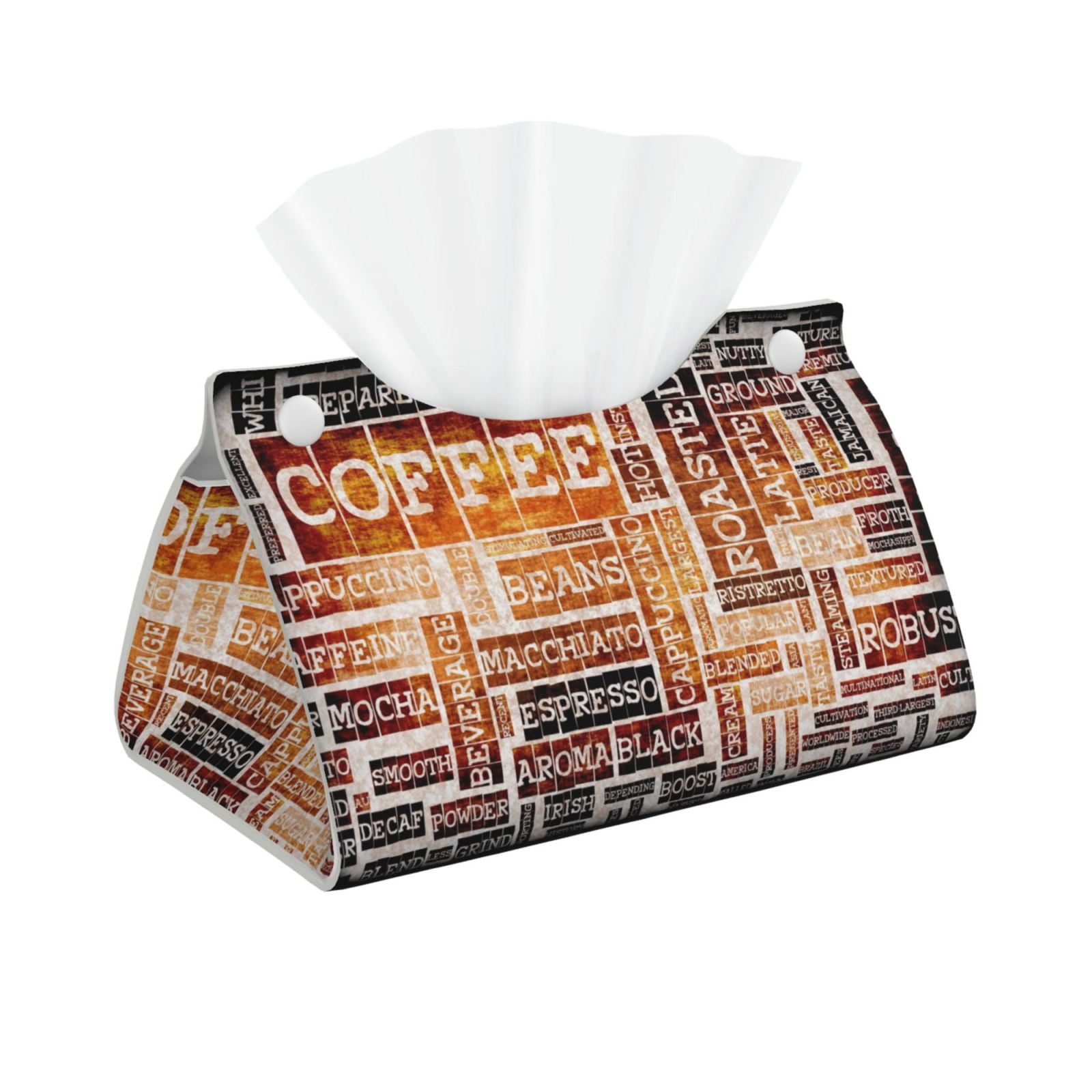 Qekee Hand Drawn Vintage Coffee Print Long Tissue Box Cover, Tissue ...