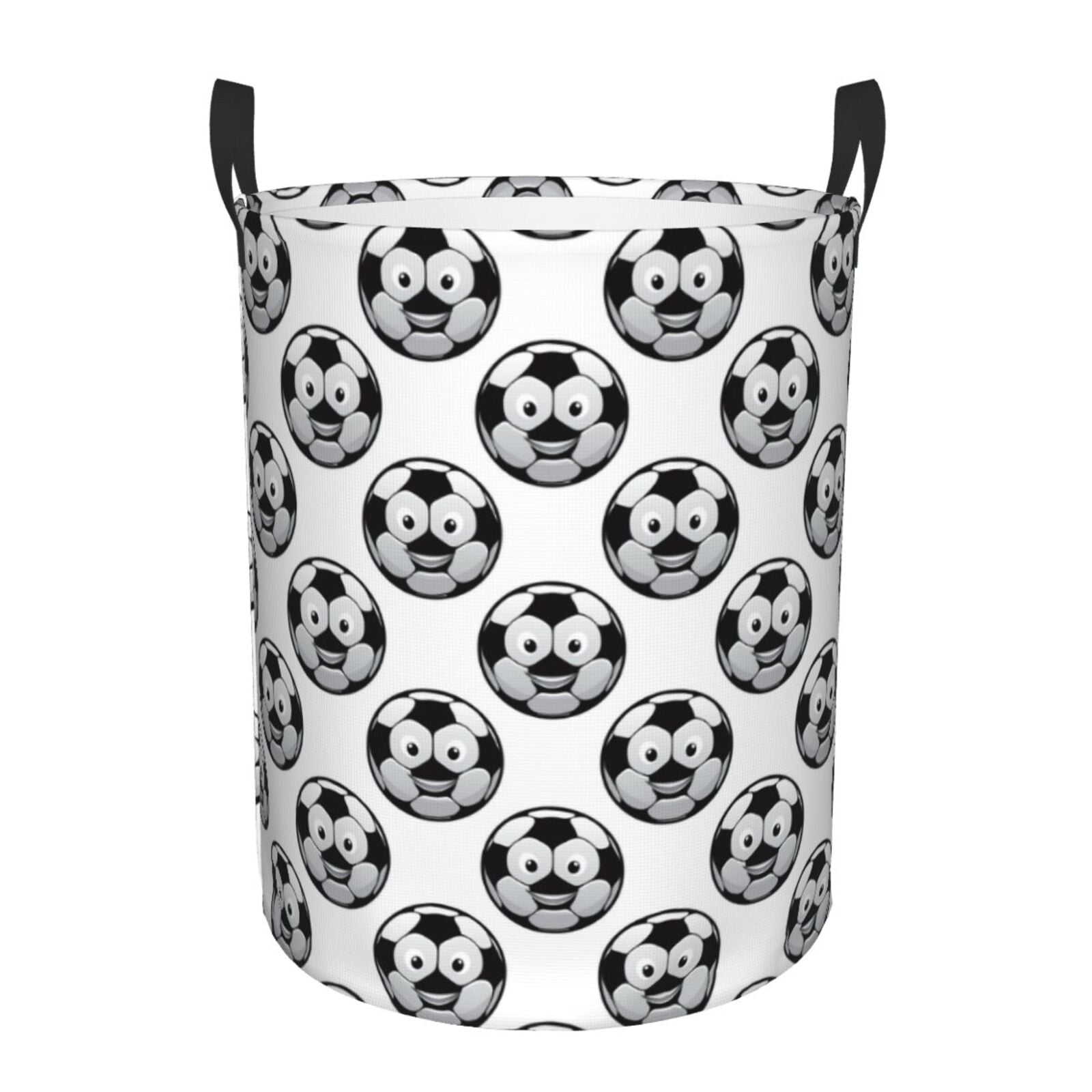Qekee Happy Soccer print Laundry Hamper Basket, Hamper Basket for ...
