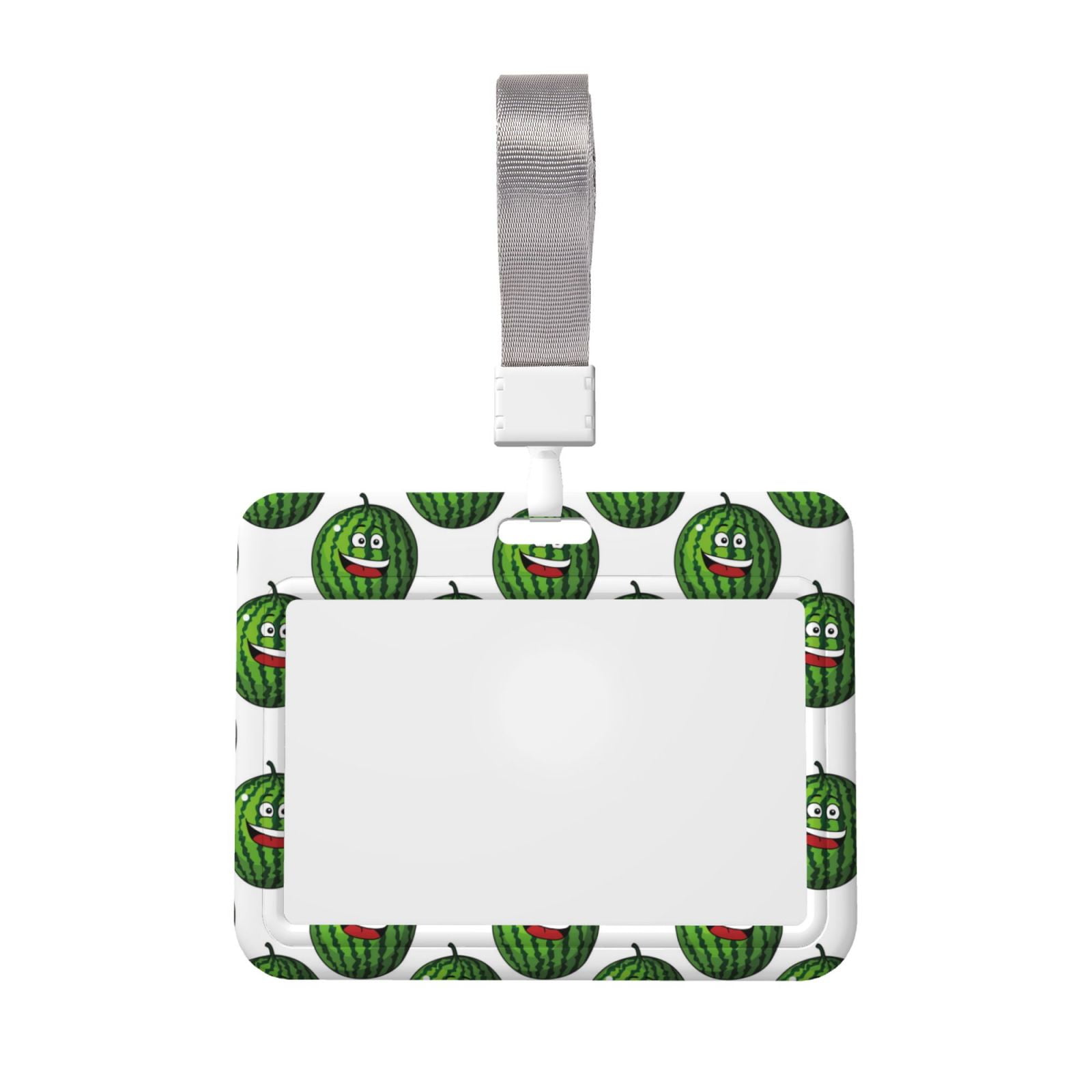 Qekee Happy Watermelon Print Card Badge Holder,Clear Name Tag ID Card ...
