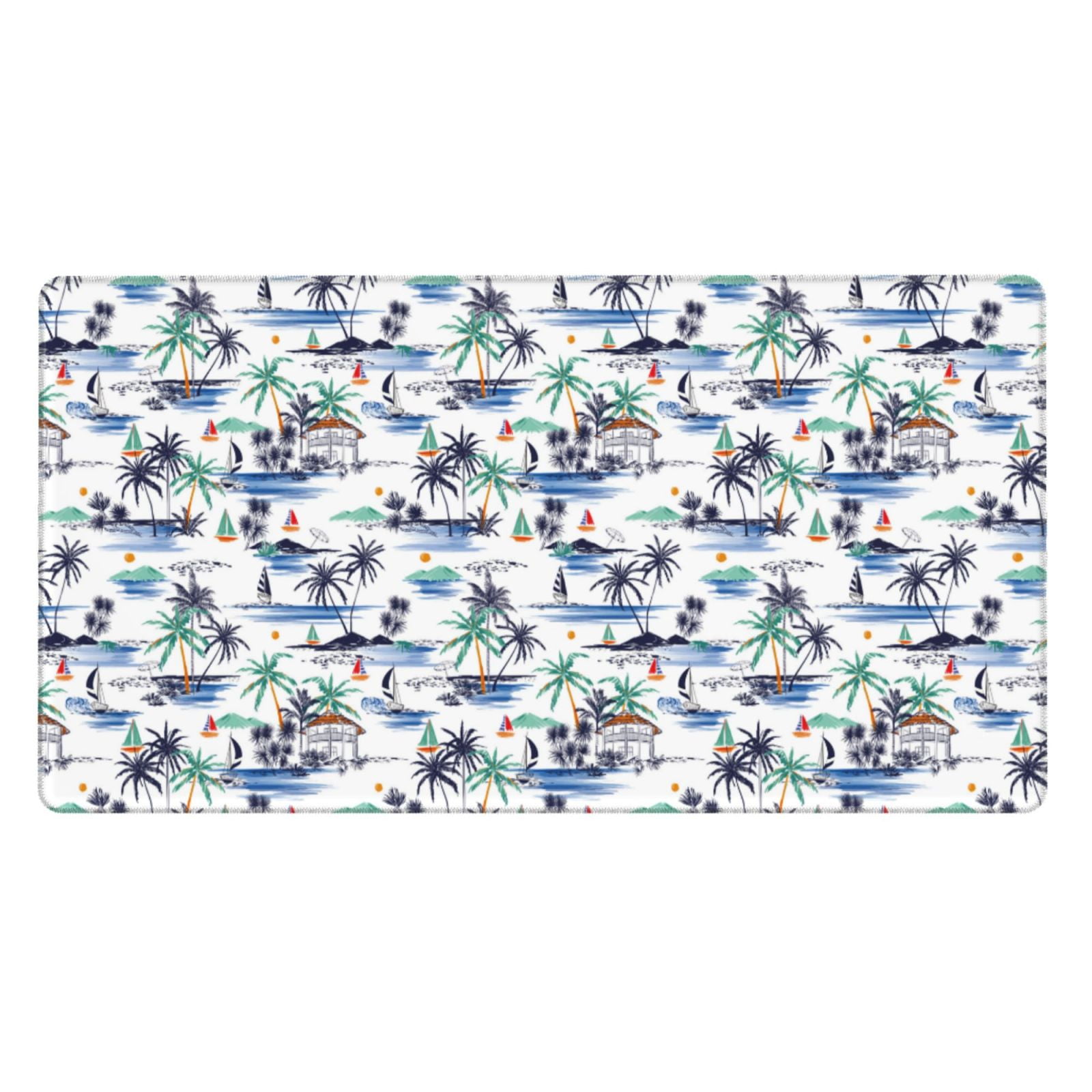 Qekee Hawaii Palms Print Desk Pad Protector,Mouse Pad,Office Desk Mat ...