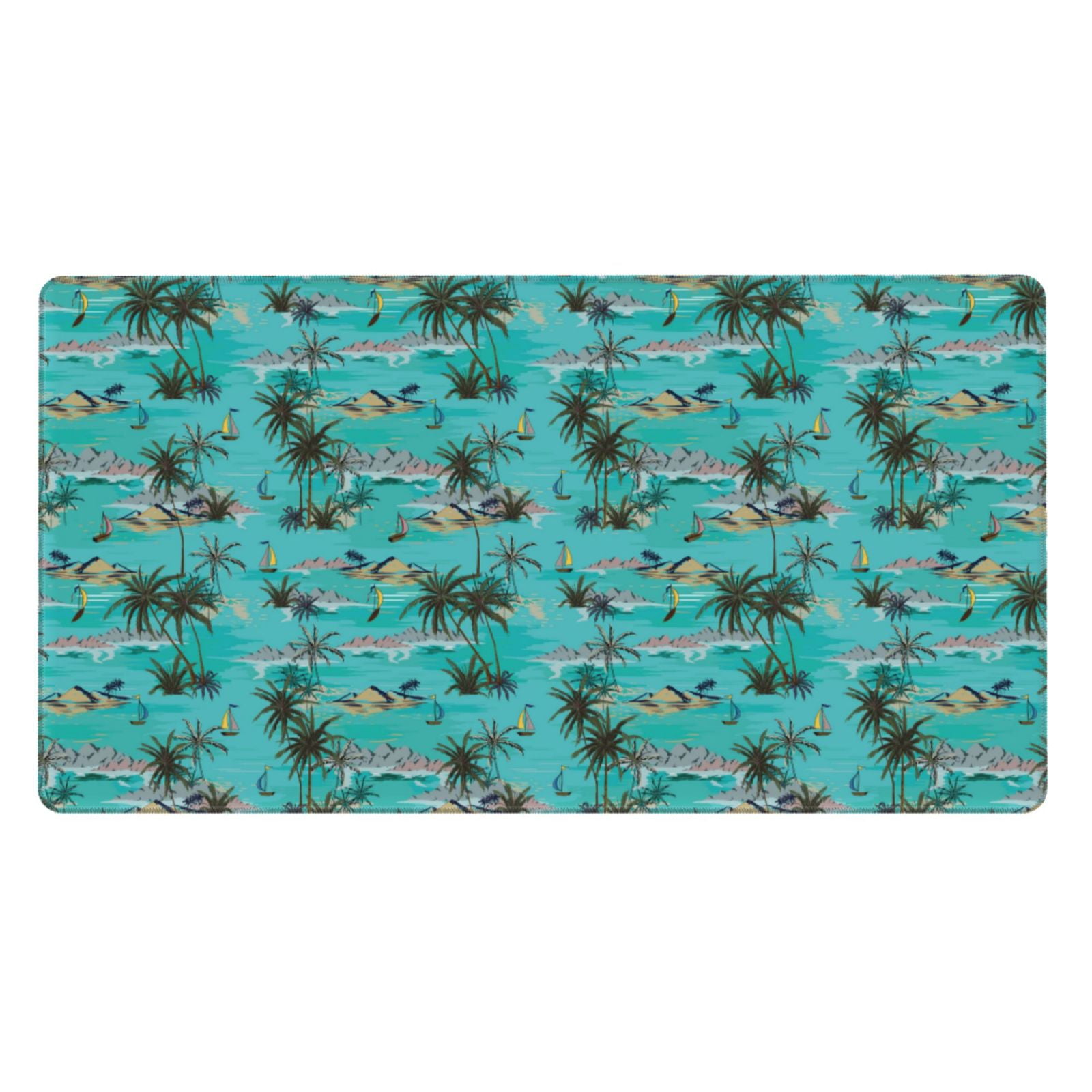 Qekee Hawaii Palms Print Desk Pad Protector,Mouse Pad,Office Desk Mat ...
