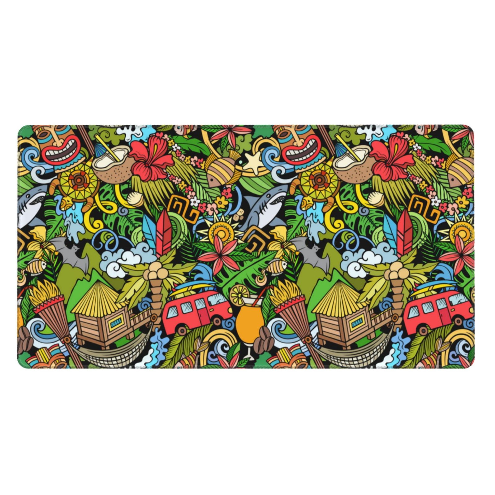 Qekee Hawaiian Culture Symbols 1 Print Desk Pad Protector,Mouse Pad ...