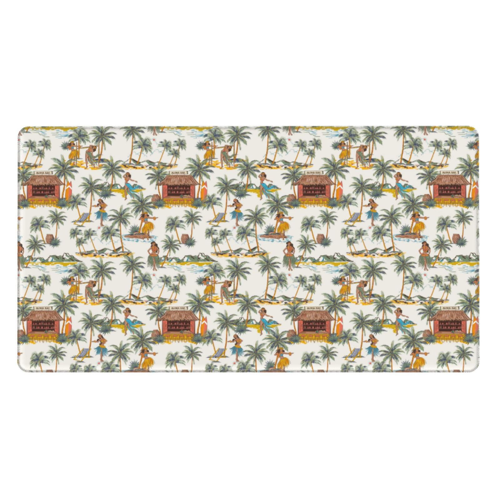 Qekee Hawaiian Style Print Desk Pad Protector,Mouse Pad,Office Desk Mat ...