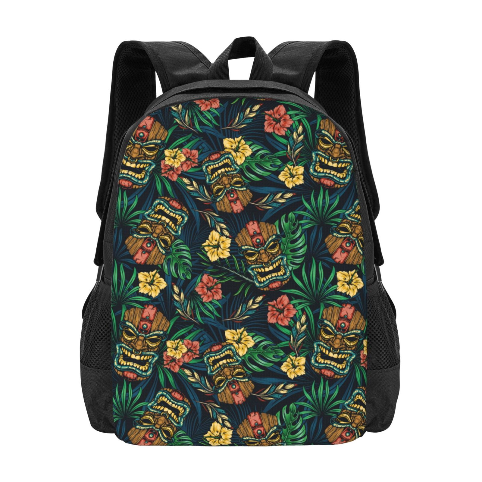 Qekee Hawaiian Tribal Mask for Travel Laptop Backpack for womem and men ...