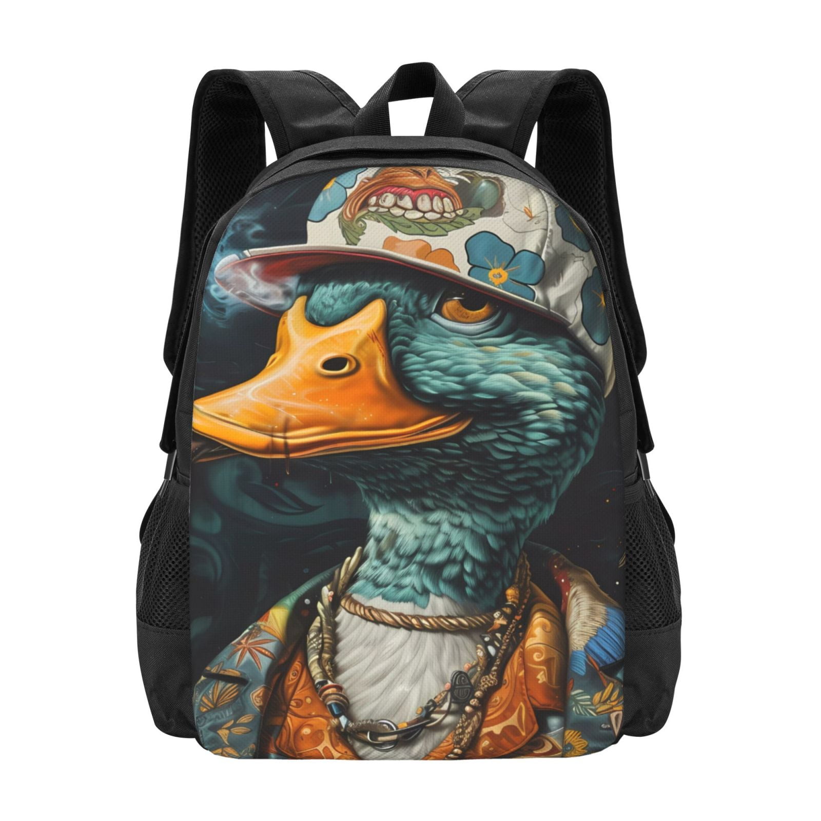 Qekee Hip-Hop Duck for Travel Laptop Backpack for womem and men ...