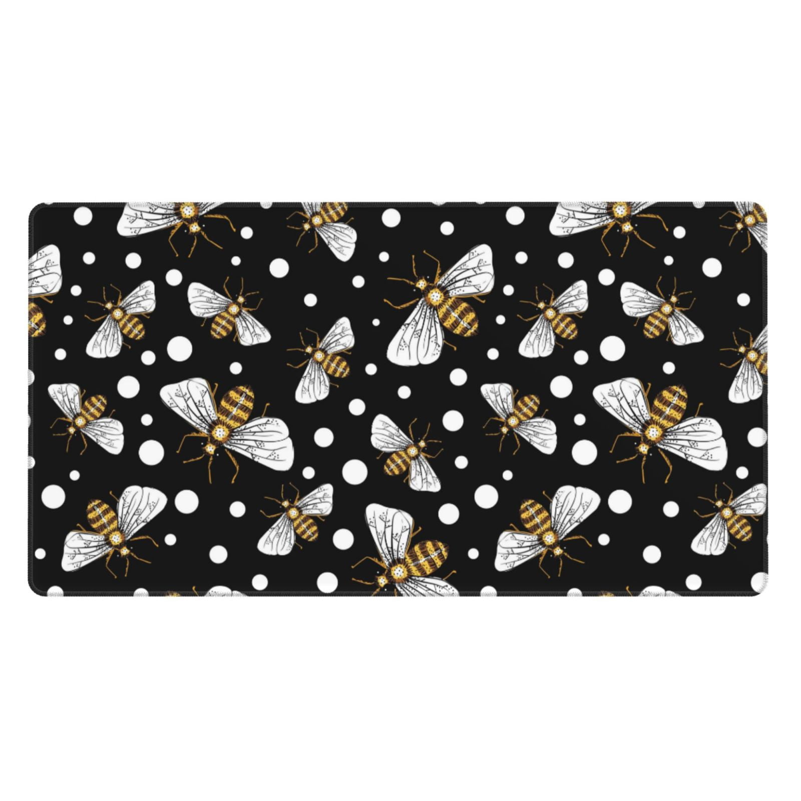 Qekee Honey Bees at Night Print Desk Pad Protector,Mouse Pad,Office ...