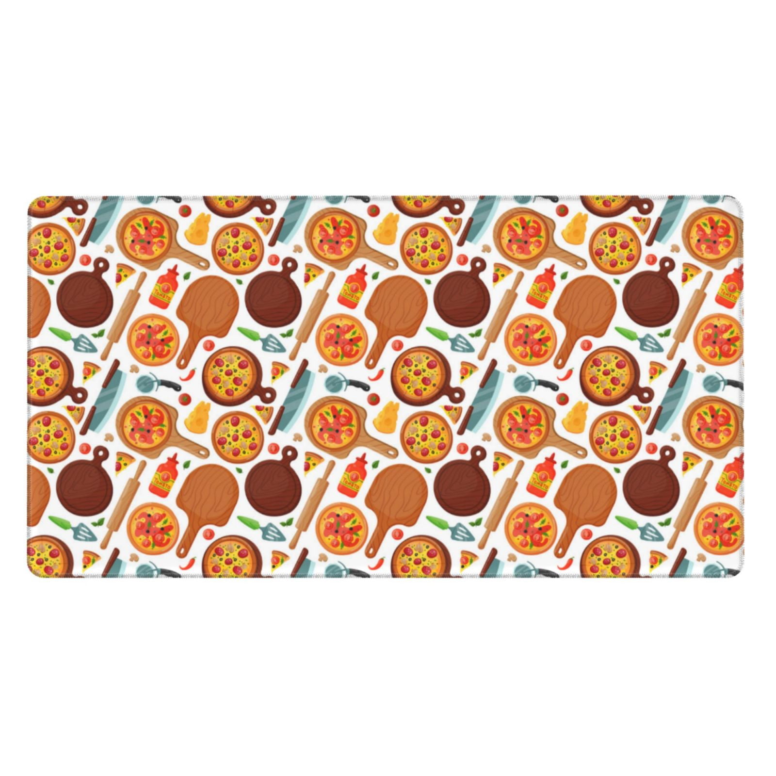 Qekee Hot Fresh Pizza Print Desk Pad Protector,Mouse Pad,Office Desk ...
