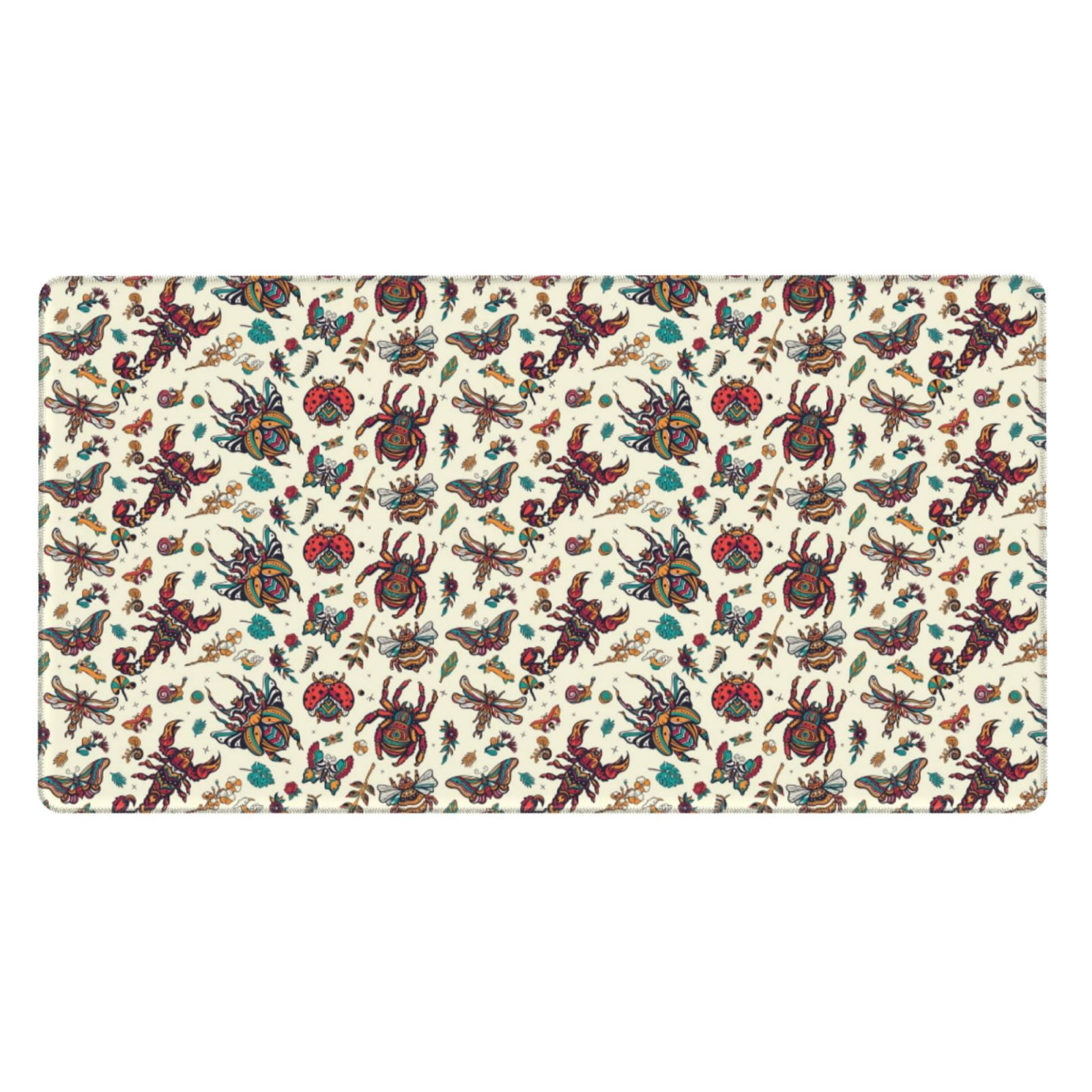 Qekee Insects A Print Desk Pad Protector,Mouse Pad,Office Desk Mat,Desk ...