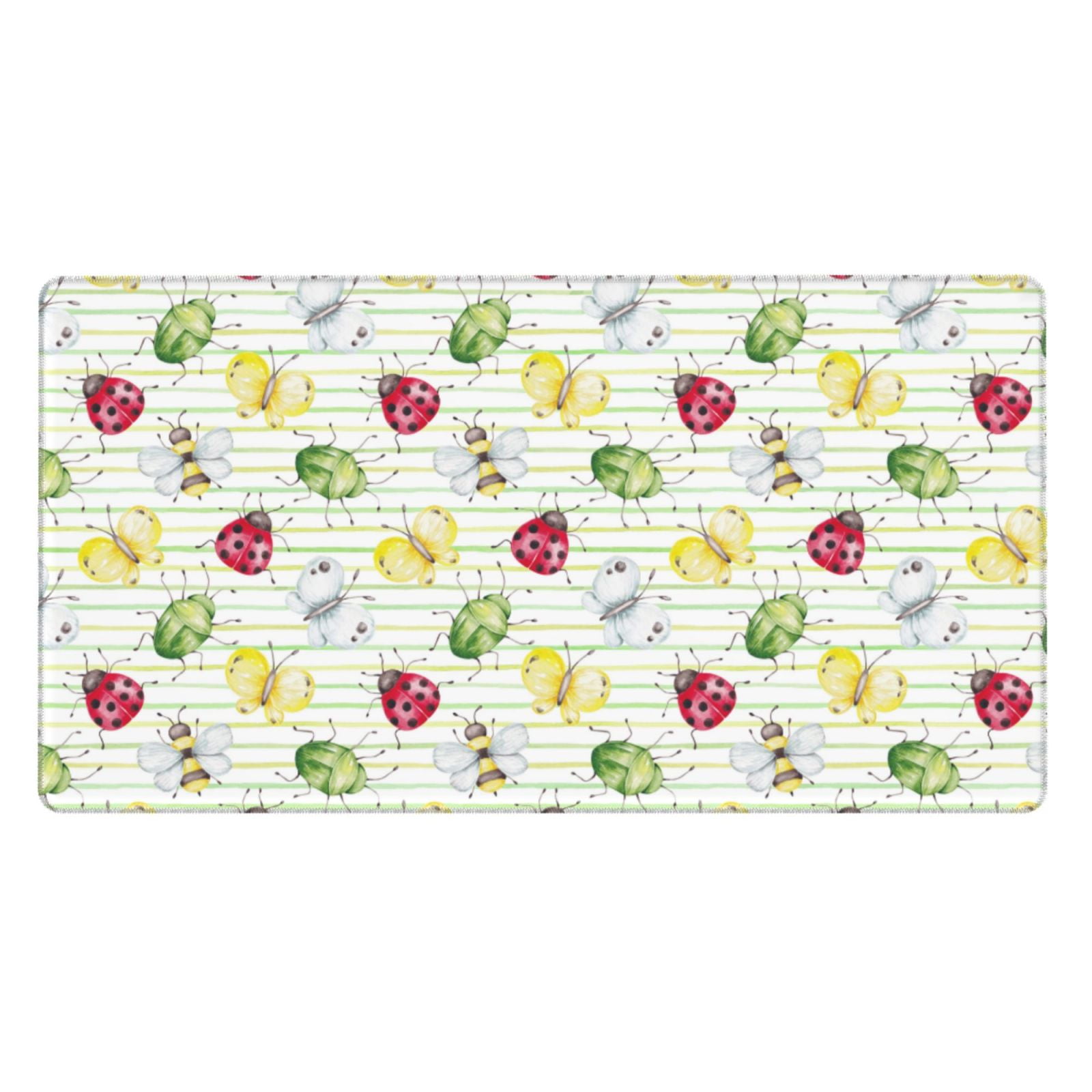 Qekee Insects Print Desk Pad Protector,Mouse Pad,Office Desk Mat,Desk ...