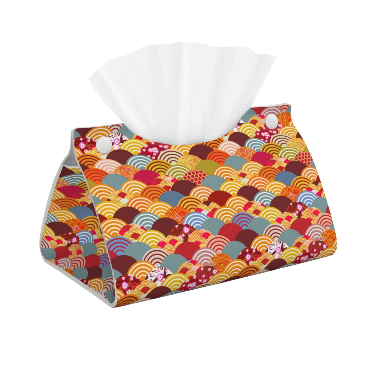 Qekee Japanese Style Fish Scales Long Tissue Box Cover, Tissue Holder ...