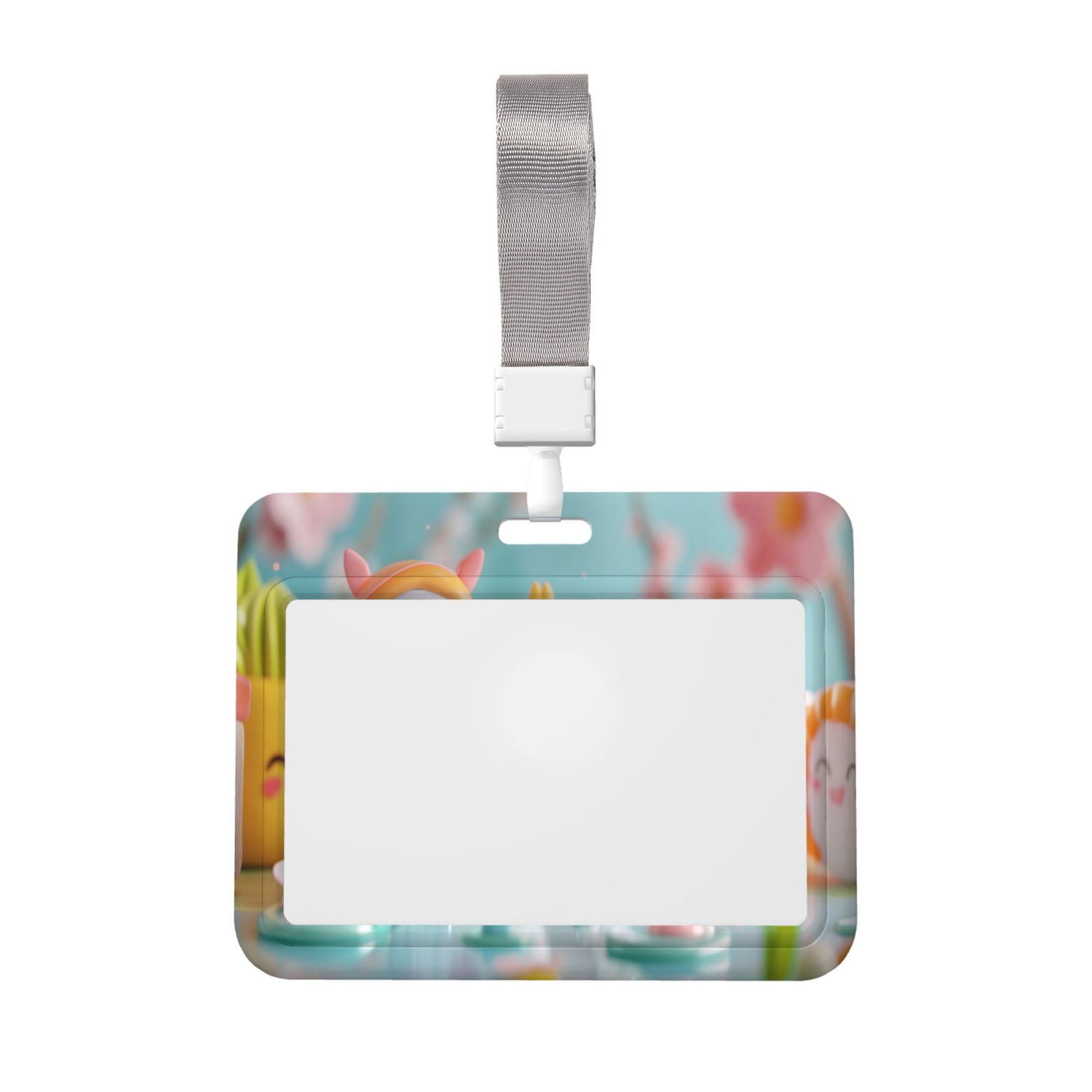 Qekee Kawaii Sushi Characters Delight Print Card Badge Holder,Clear ...