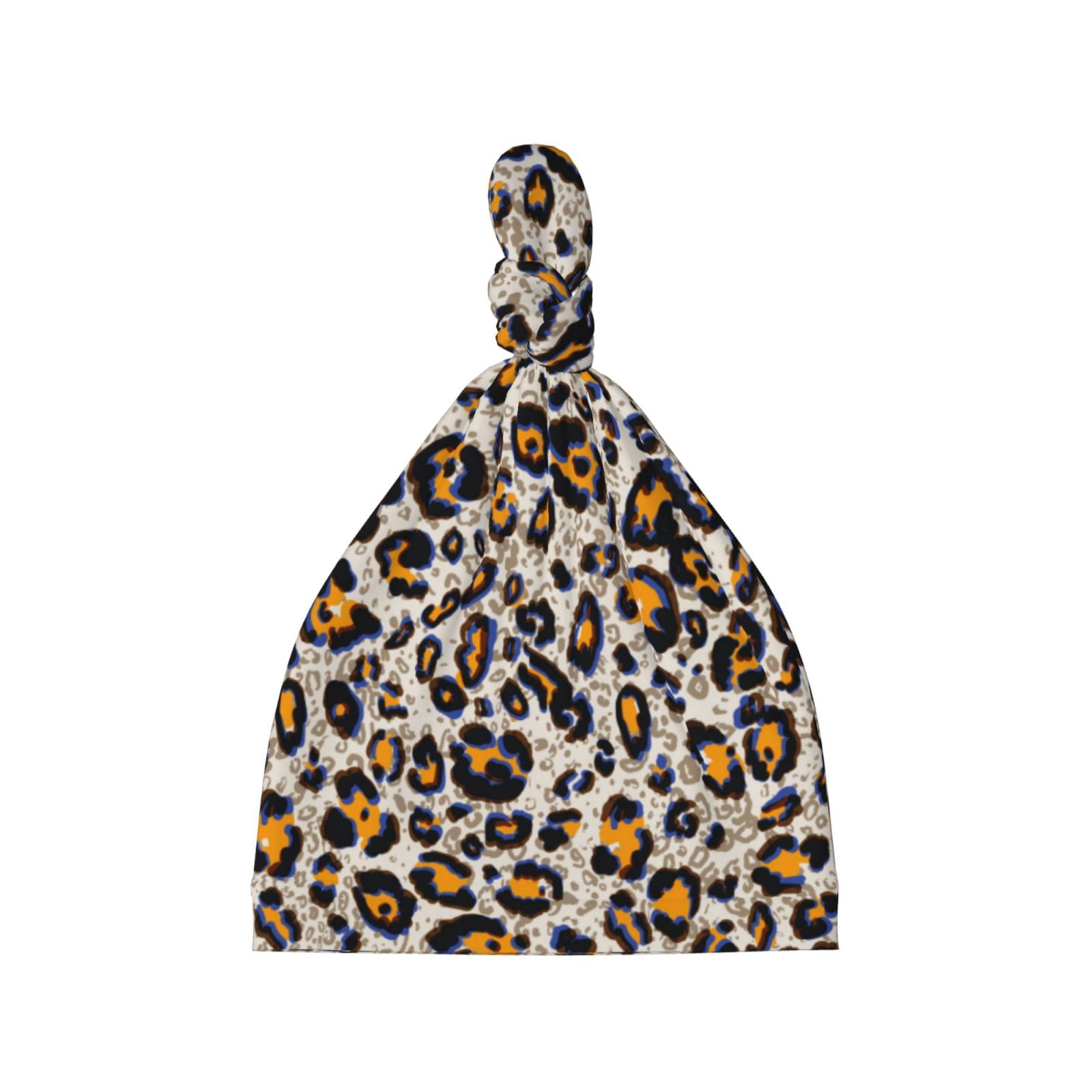 Qekee Leopard Print Newborn Baby Hospital Hat for Boy/Girl,Knotted Cap ...