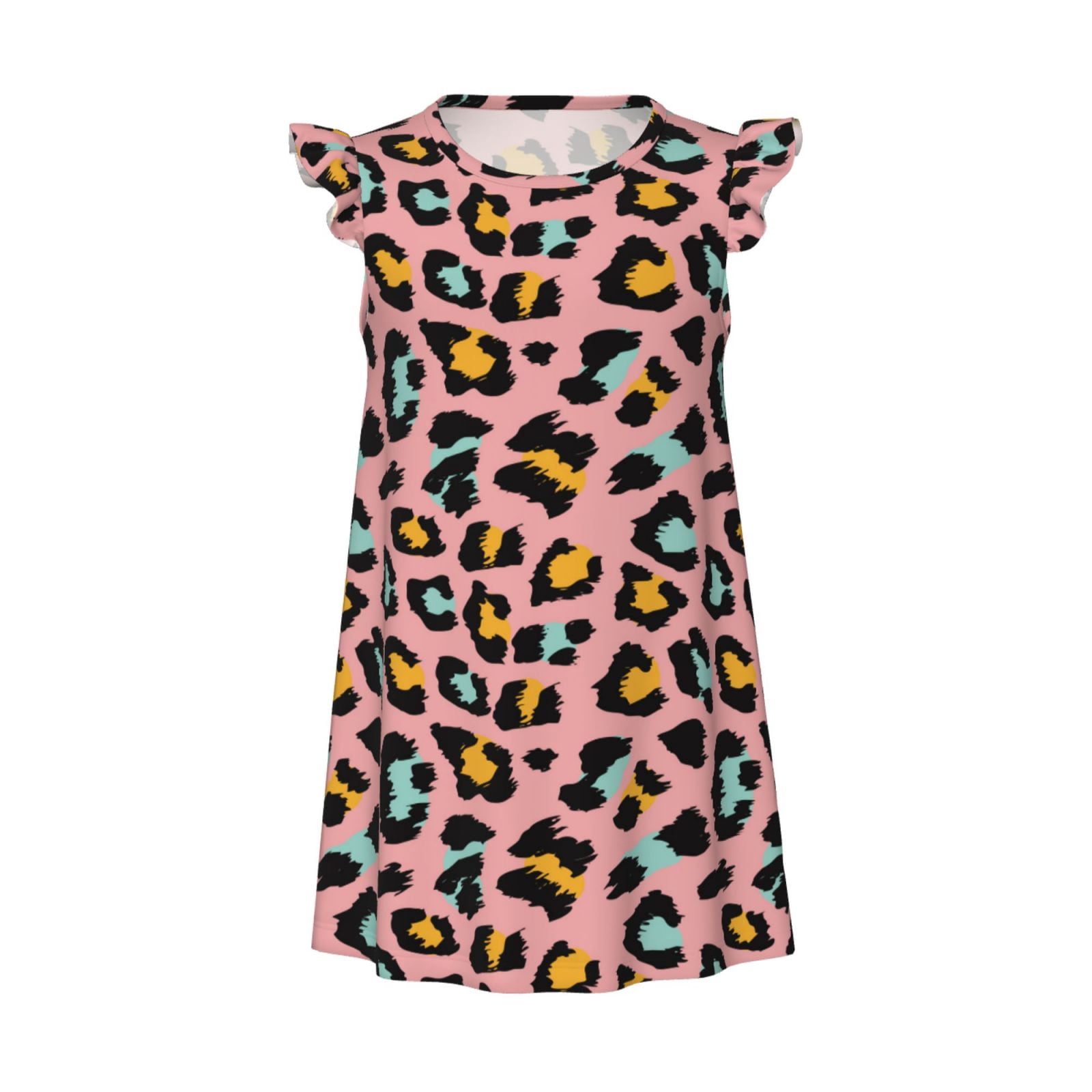 Qekee Leopard for Girls Nightgowns, Princess Pajama Dresses for Girls ...