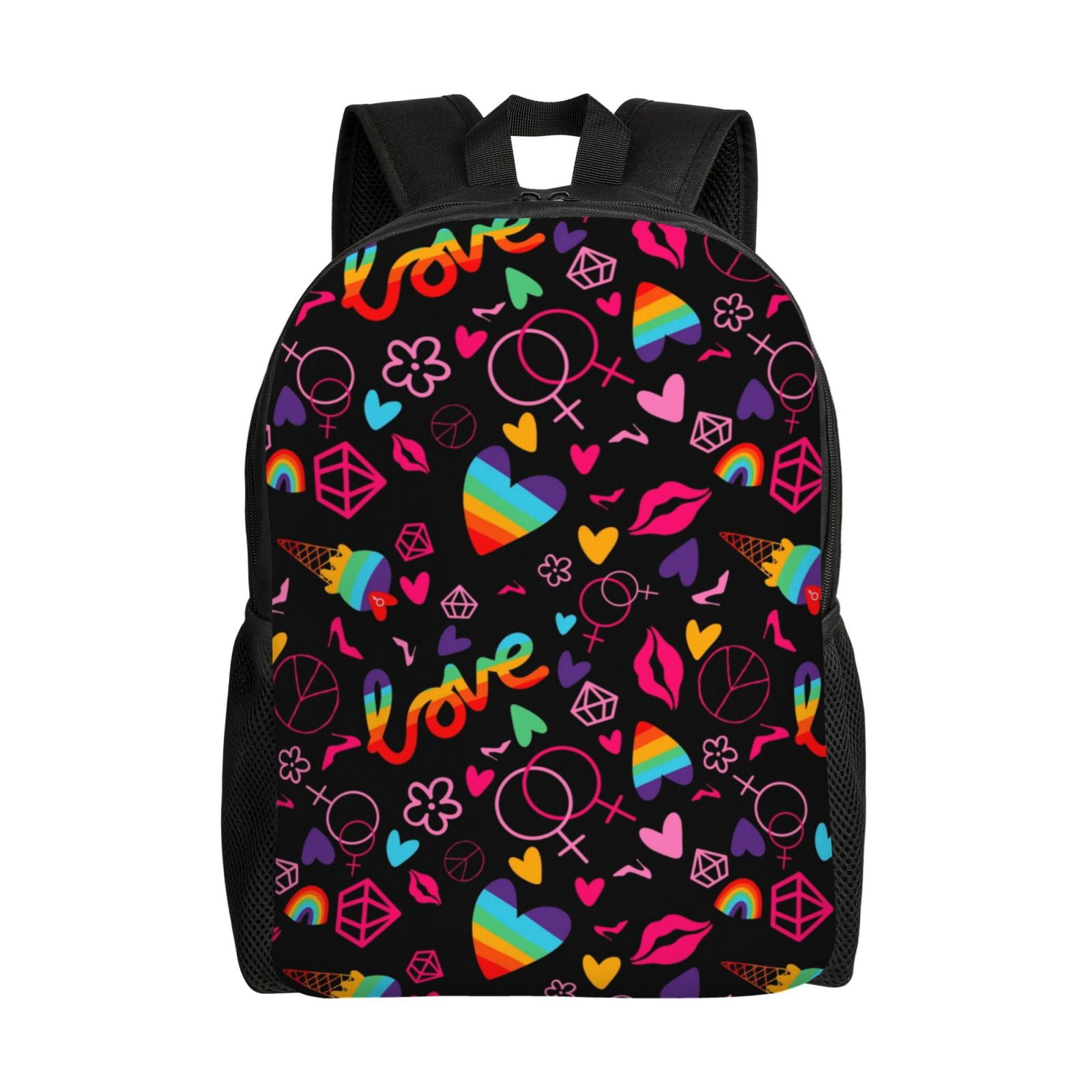 Qekee Lgbt Rainbow For Pride print Travel Backpack for women and men ...