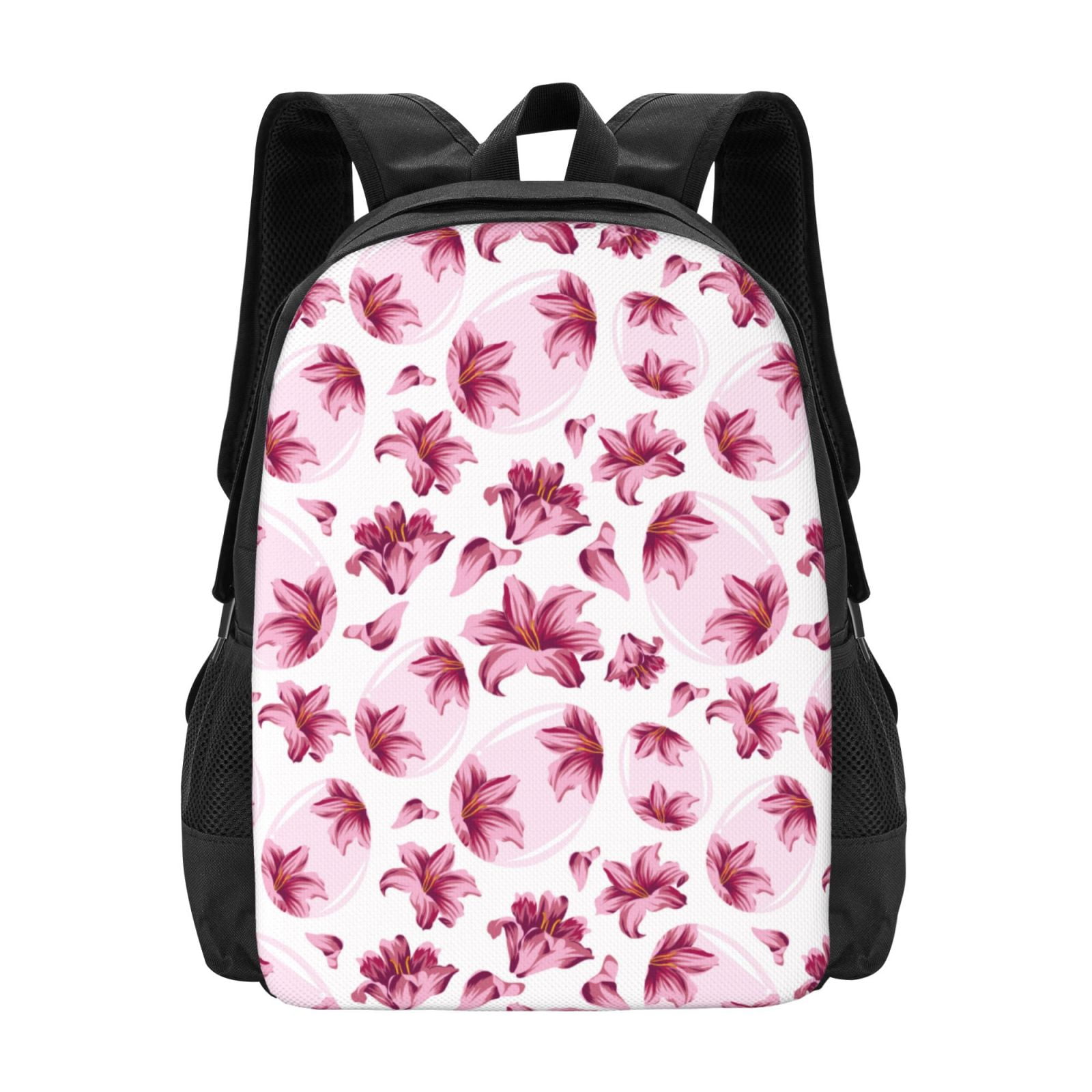 Qekee Lilies Flowers for Travel Laptop Backpack for womem and men ...