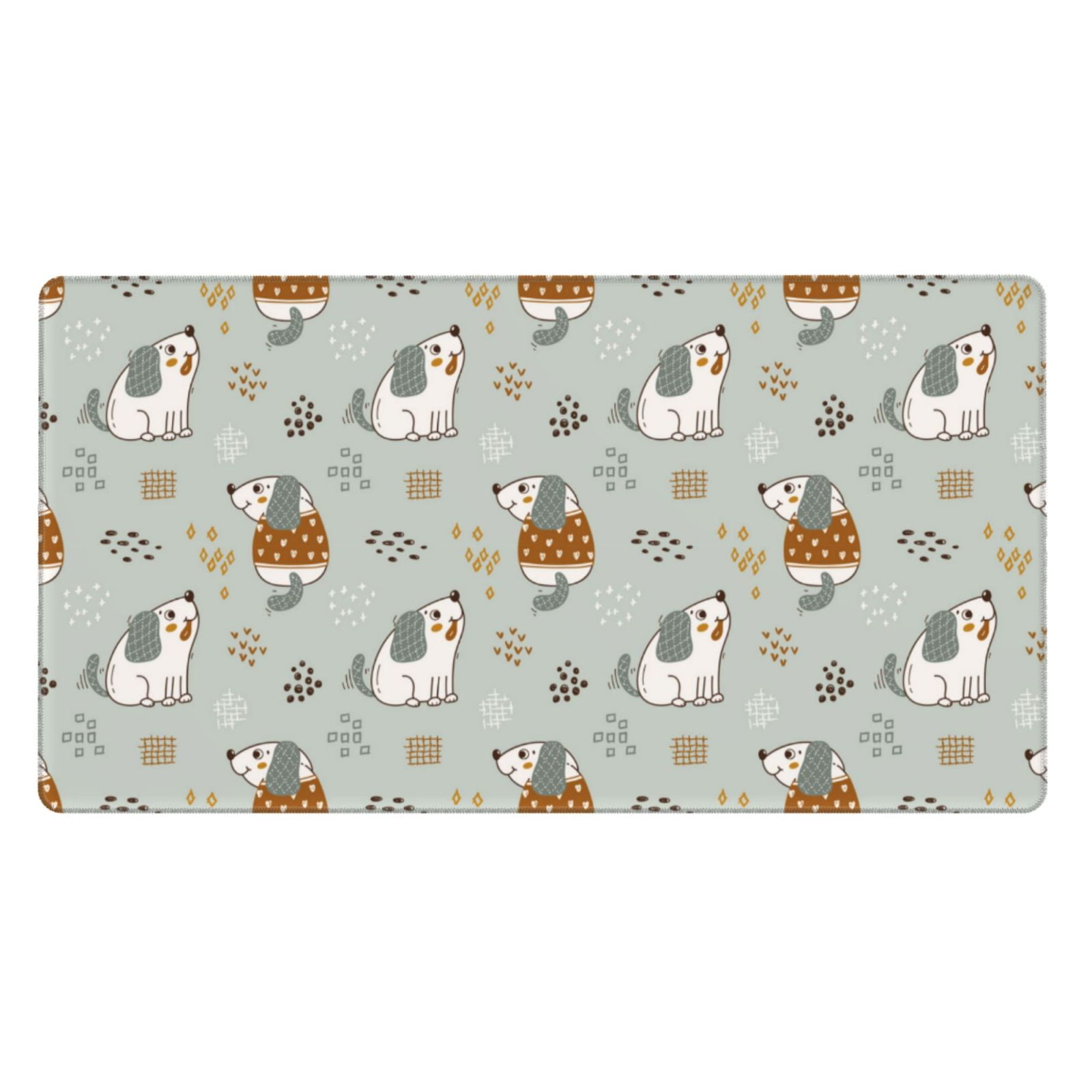 Qekee Little Puppies Print Desk Pad Protector,Mouse Pad,Office Desk Mat ...