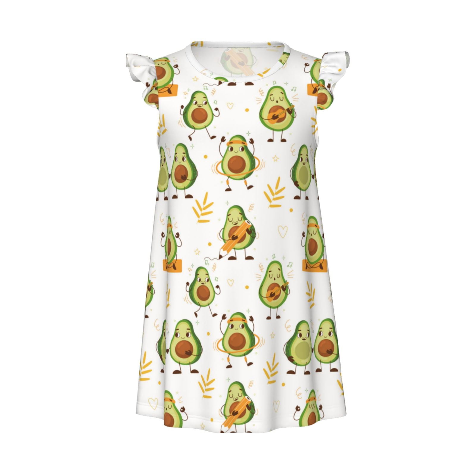 Qekee Lovely Avocado for Girls Nightgowns, Princess Pajama Dresses for ...