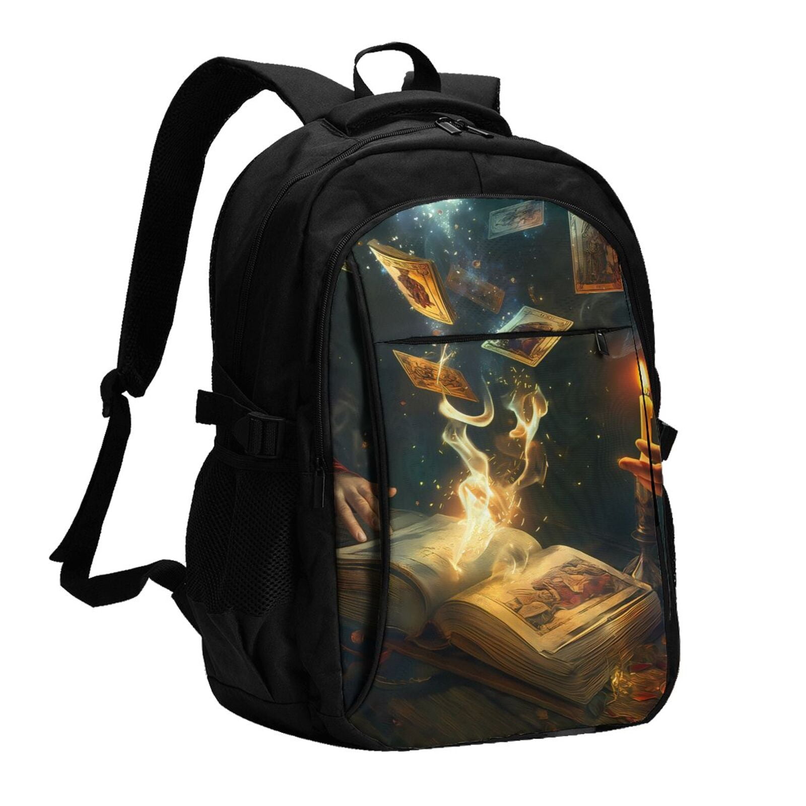 Qekee Magical Tarot Reading Print Travel Laptop Backpack Waterproof ...
