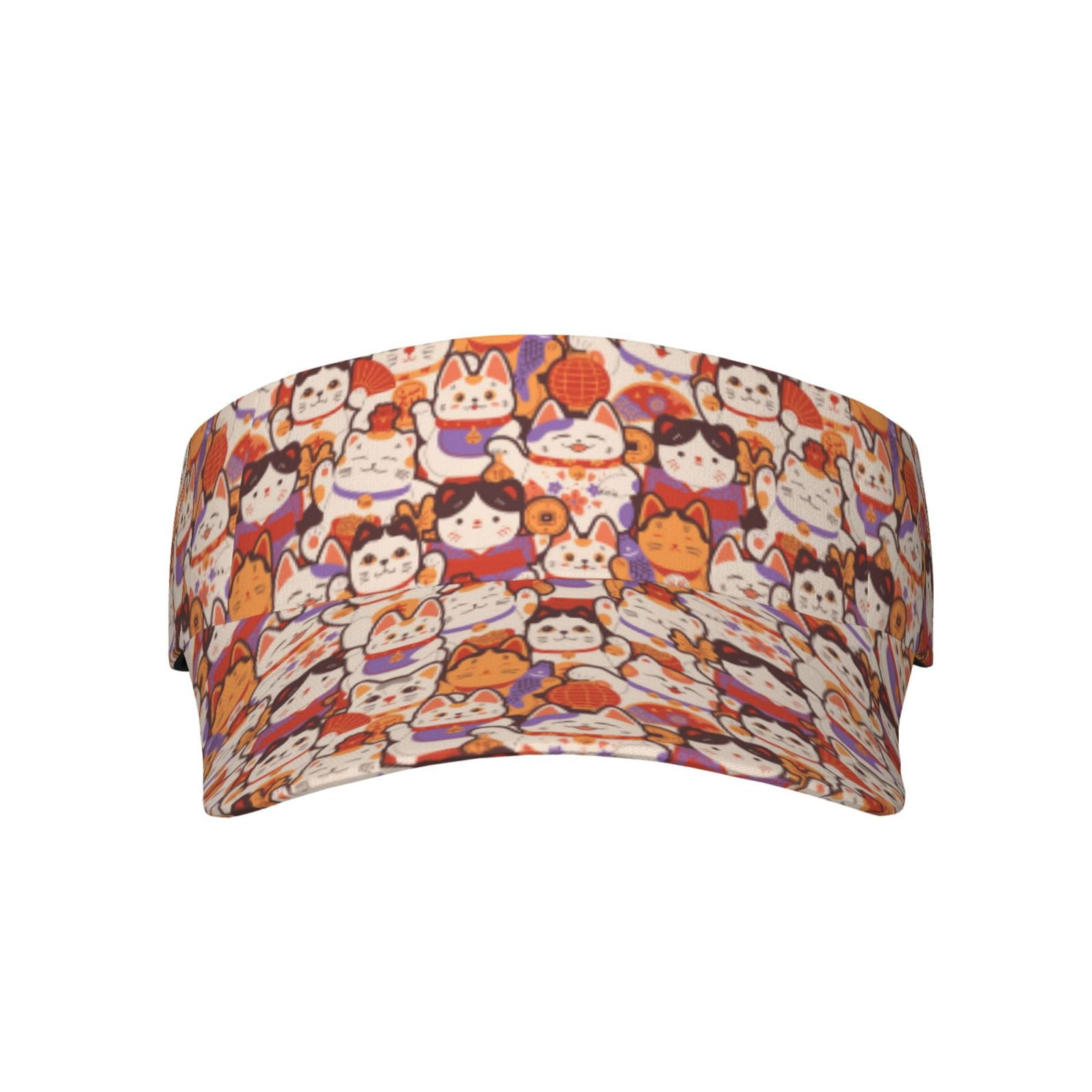 Qekee Maneki-Neko Cats Adult Sun Protection Cap, Sun Hat, Golf Hat ...