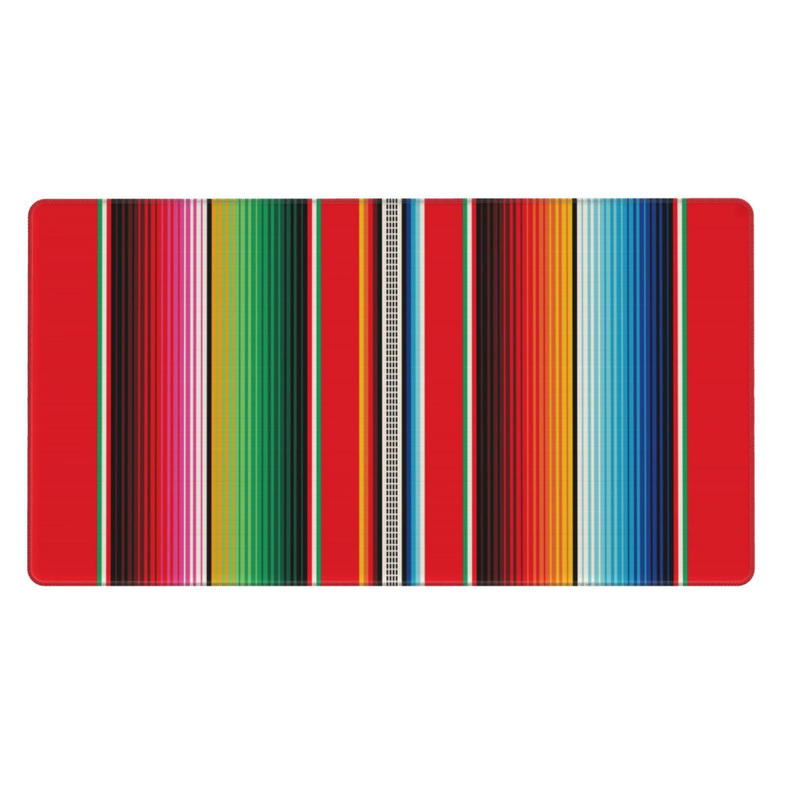 Qekee Mexican Serape Blanket Stripes Print Desk Pad Protector,Mouse Pad ...