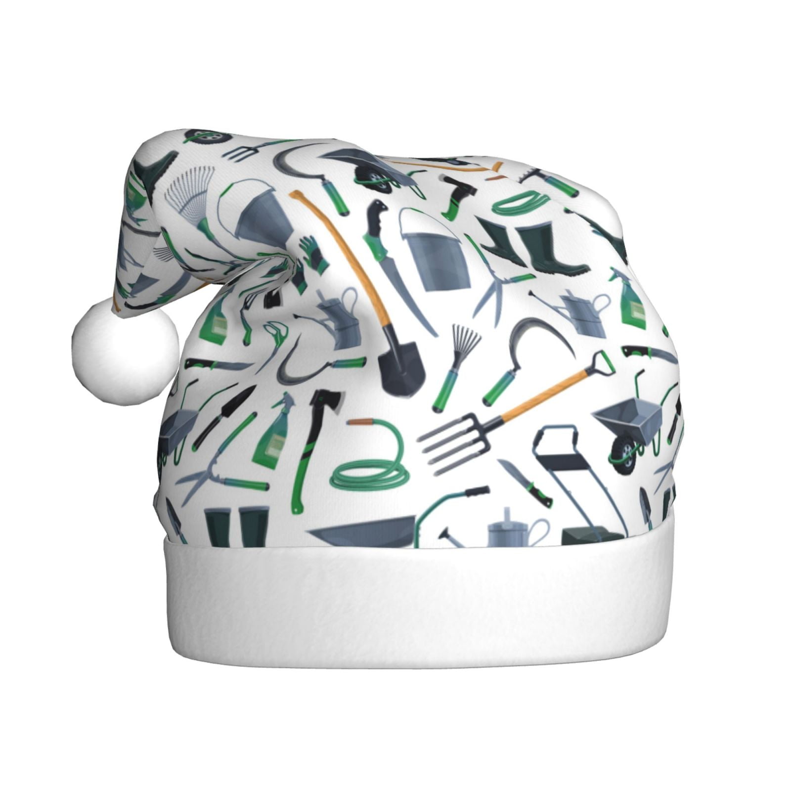 Qekee Modern Industry for Fluffy Red Santa Hats Set Plush Brim and ...