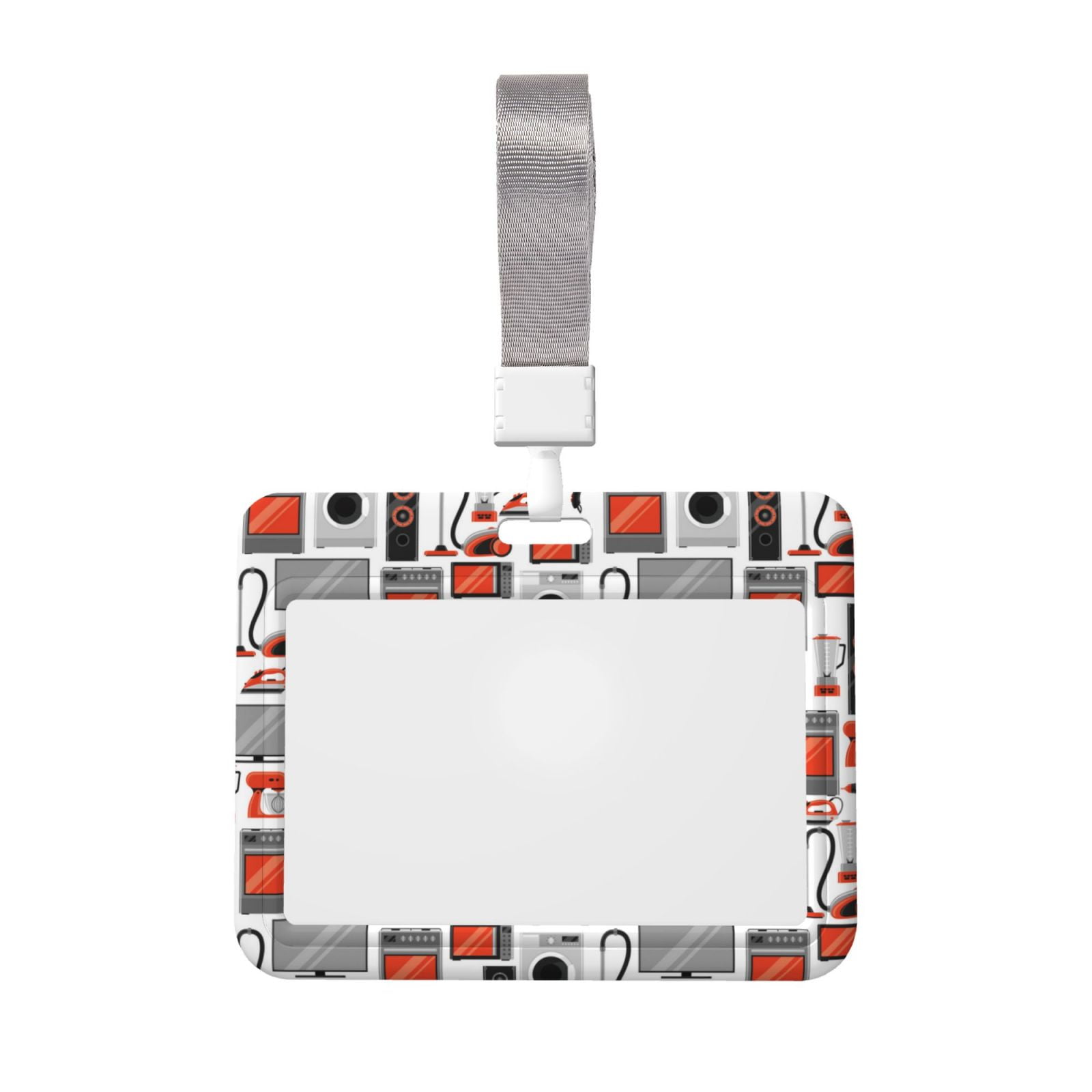 Qekee Modern Life Print Card Badge Holder,Clear Name Tag ID Card ...